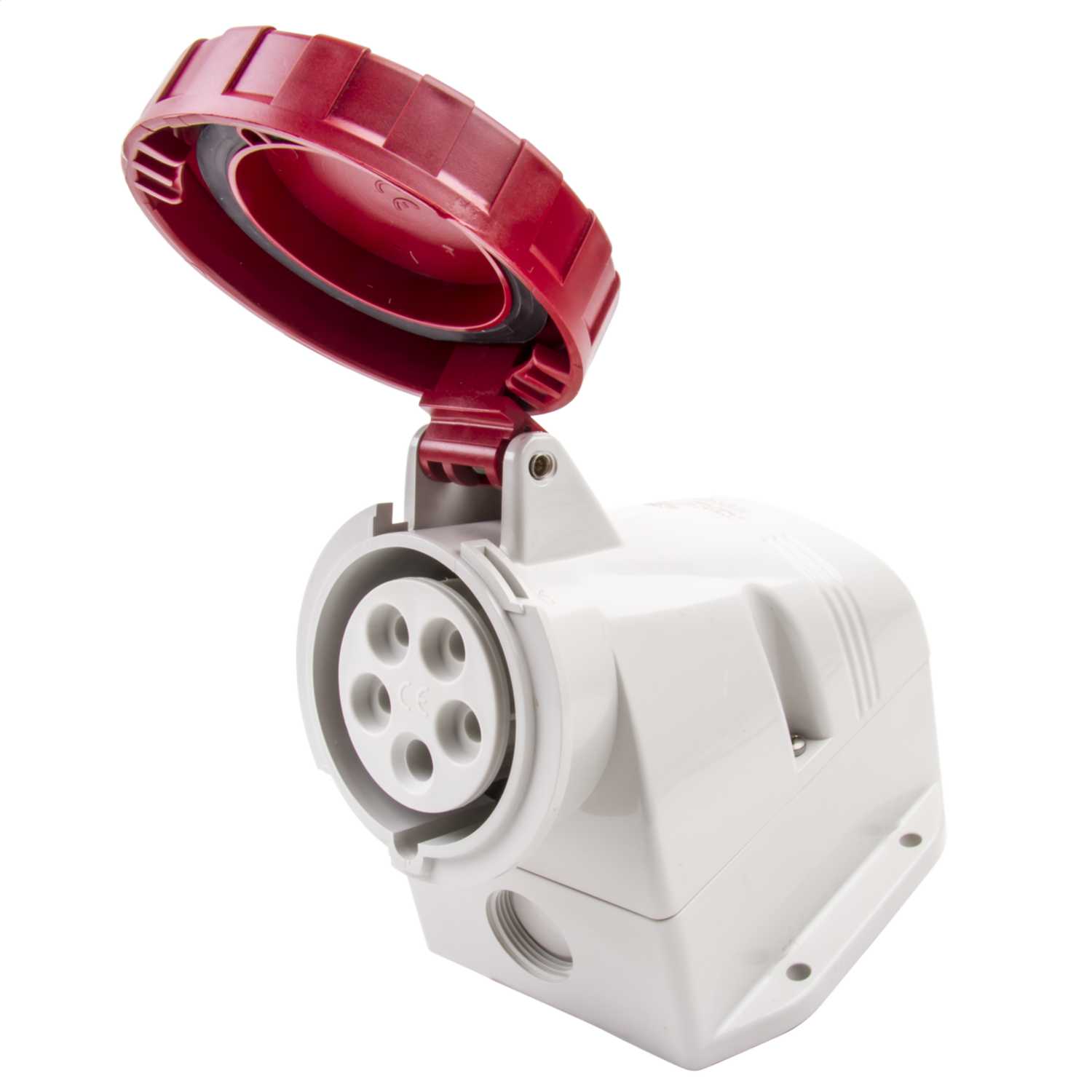 Scame OPTIMA-TOP 16A 3P+N+E 415V Wall Mounted Socket IP67 Red (518 ...
