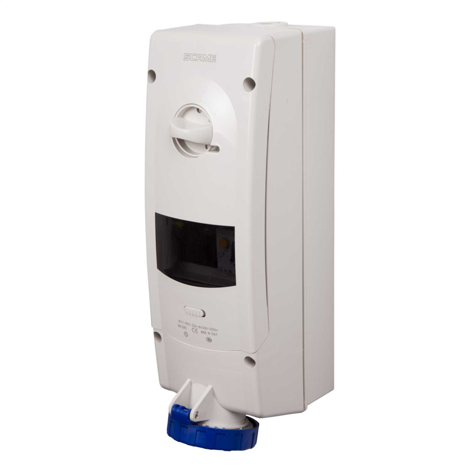 Scame ADVANCE 2 32A 2P+E 230V Interlocked Switched RCD Protected Socket ...