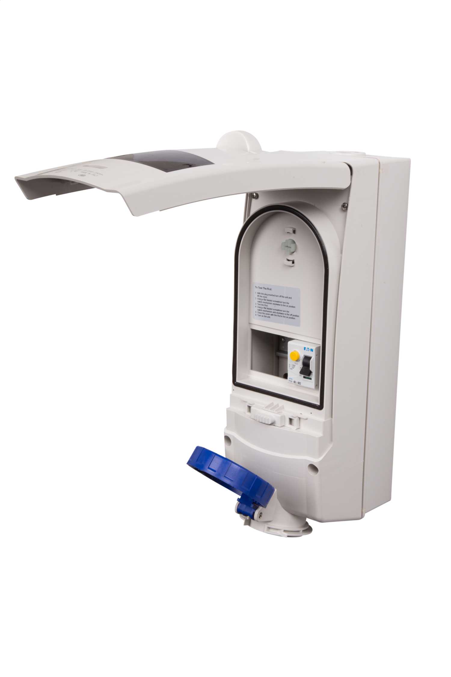 Scame ADVANCE 2 32A 2P+E 230V Interlocked Switched RCD Protected Socket ...