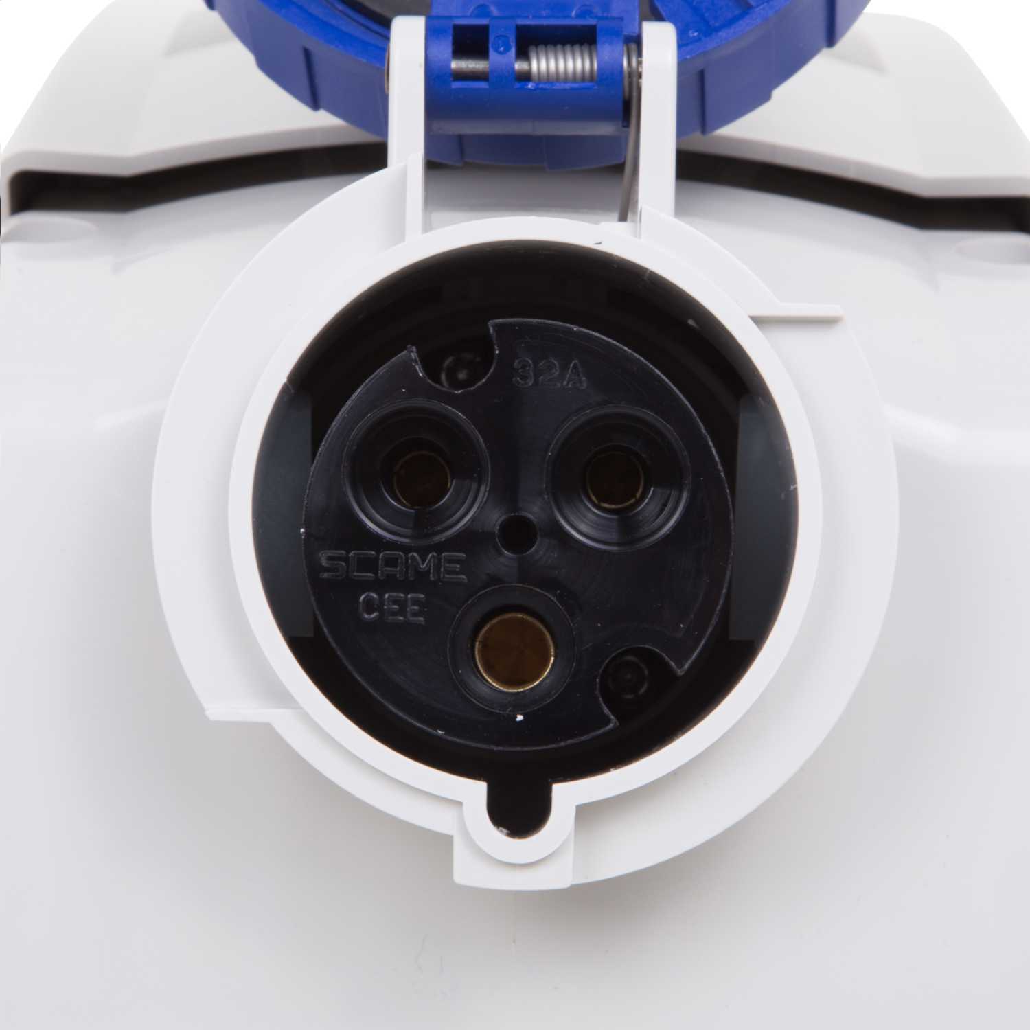 Scame ADVANCE 2 32A 2P+E 230V Interlocked Switched RCD Protected Socket ...