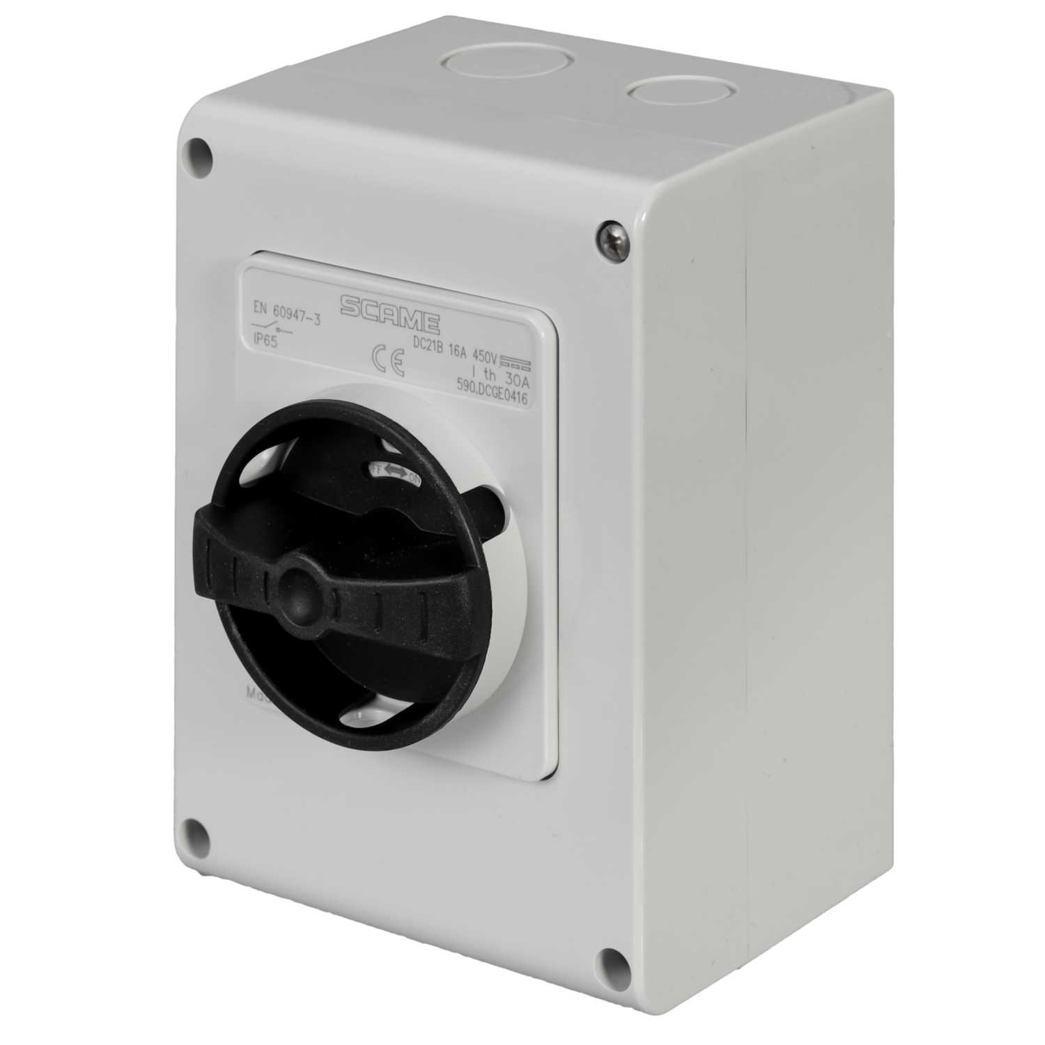 Scame 16A 4 Pole DC Surface Mounting Isolator IP65 (590.DCGE0416) | CEF