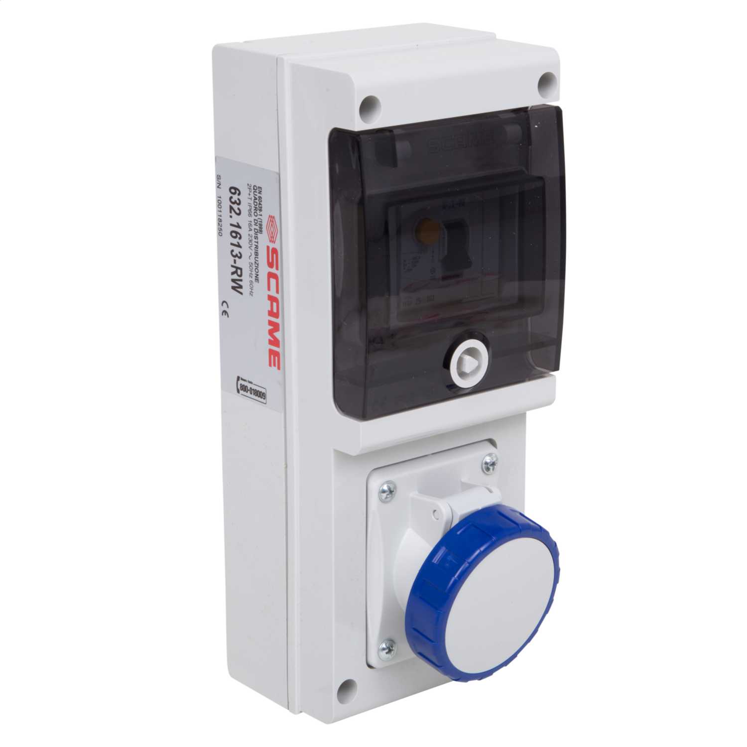 Scame COMBI-UNIT 16A 2P+E 230V RCD Protected Socket IP66 (632.1613-RW ...