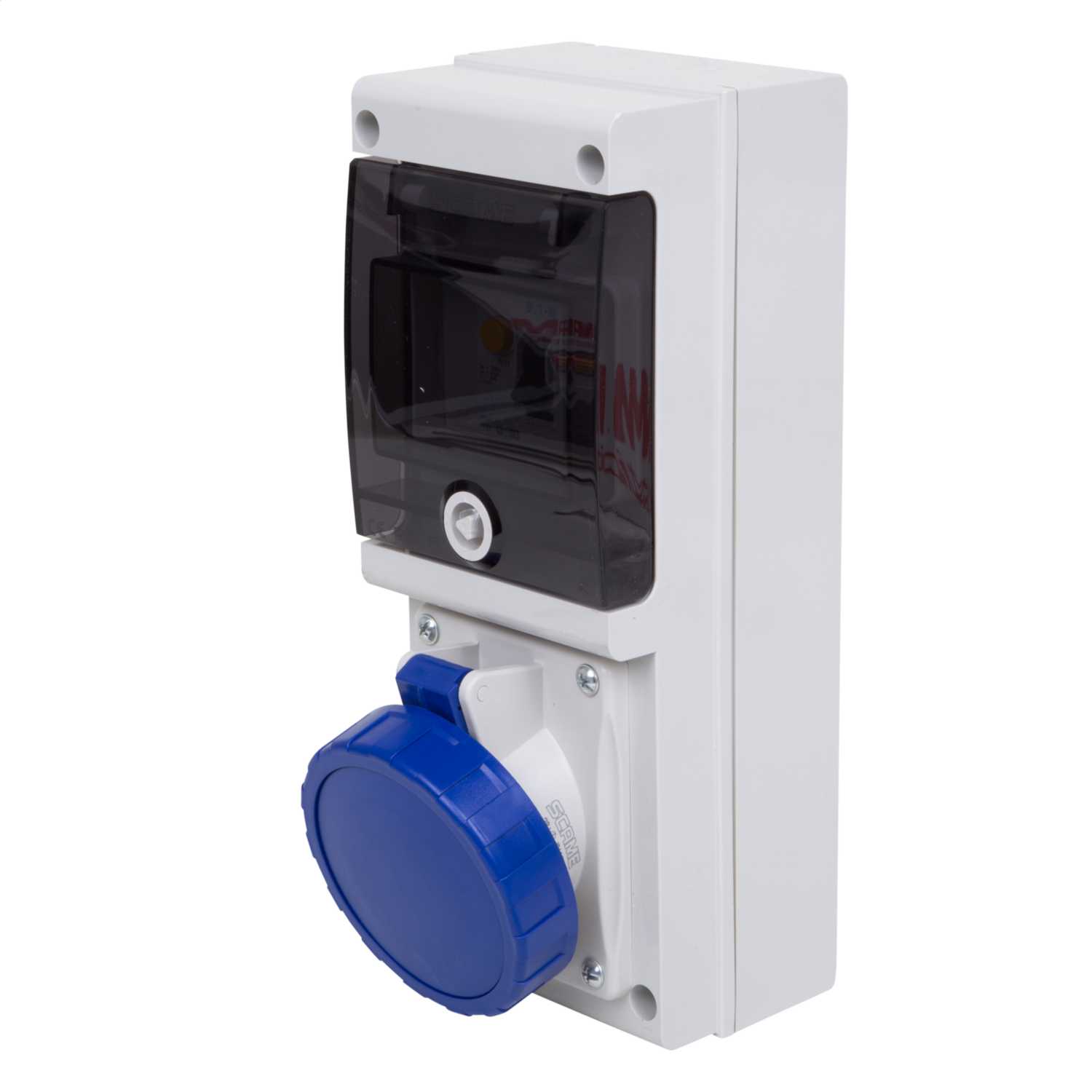 Scame BLOCK COMBI-UNIT 32A 2P+E 230V RCD Protected Socket IP66 (632. ...