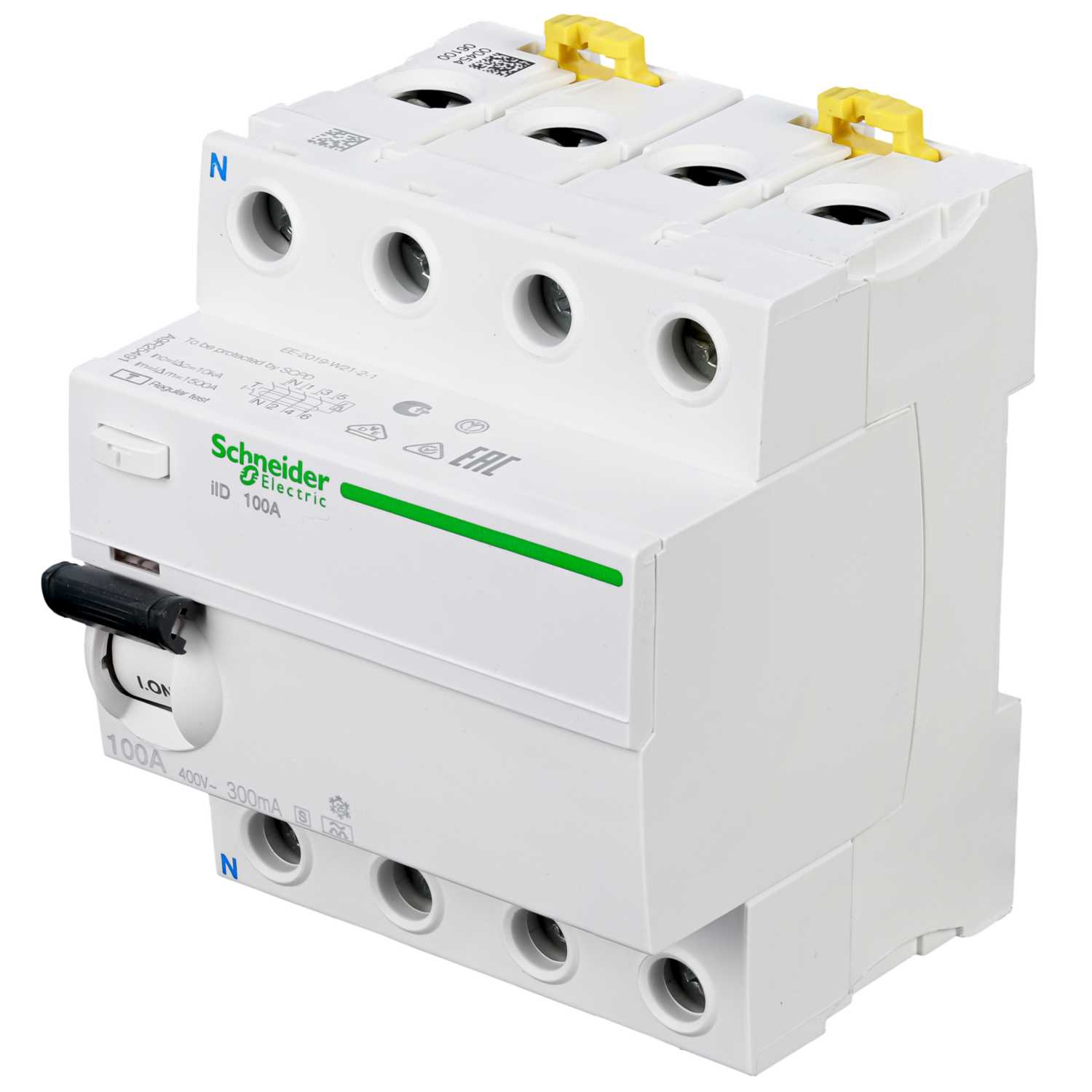 Schneider Acti9 100A 4 Pole 300mA Type A Selective Time Delay DC ...