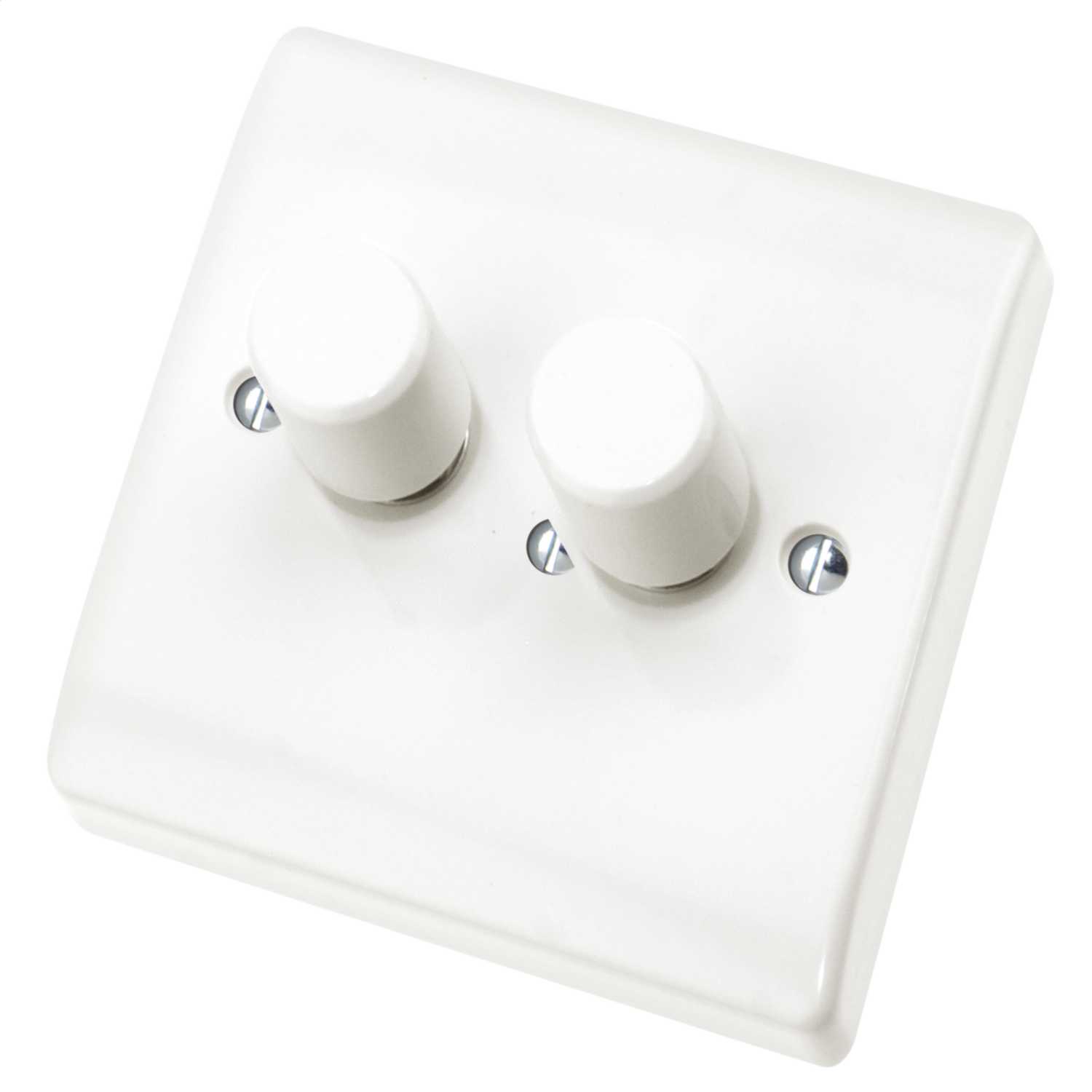 Scolmore Click Curva 250W 2 Gang 2 Way Resistive Inductive Dimmer ...