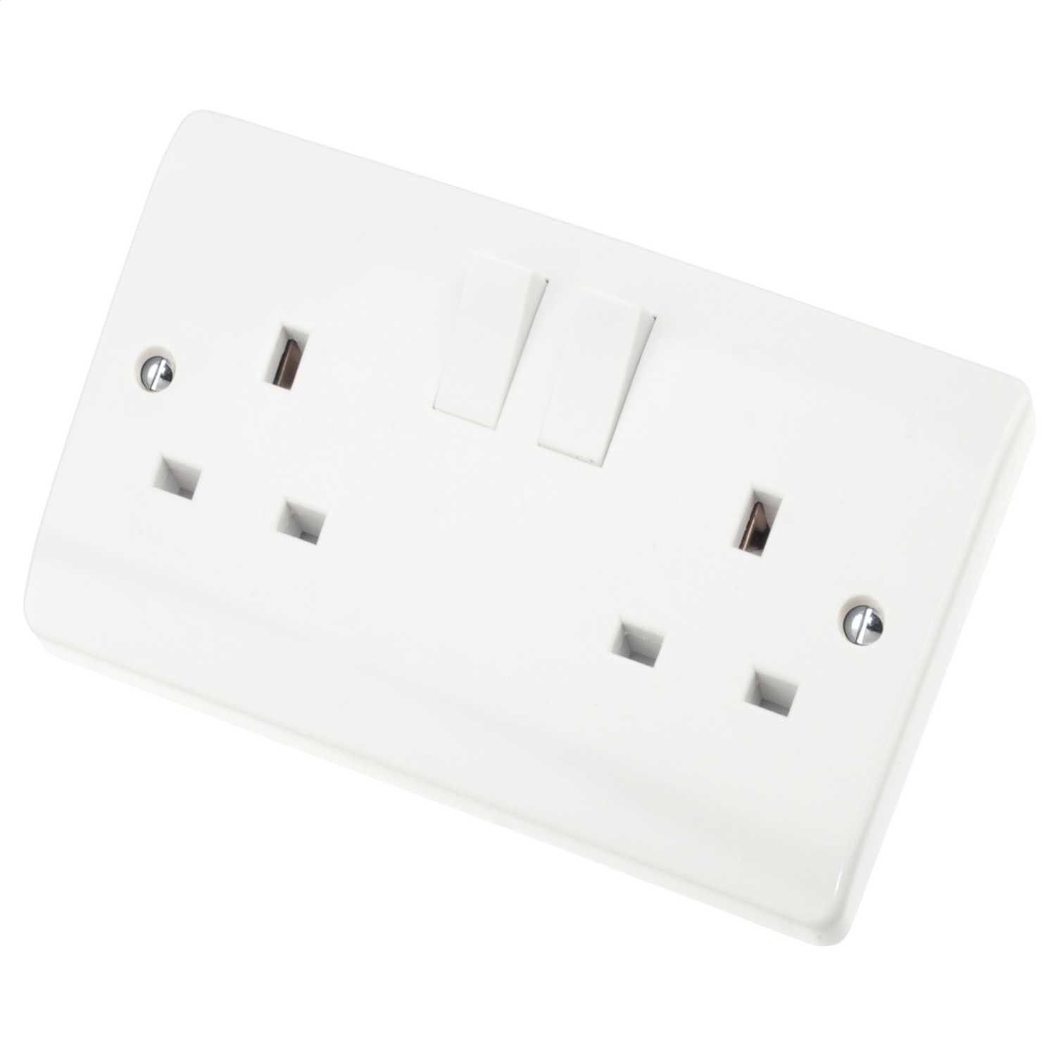 Scolmore Click Mode 13A DP 2 Gang Switched Socket White (CMA036) | CEF