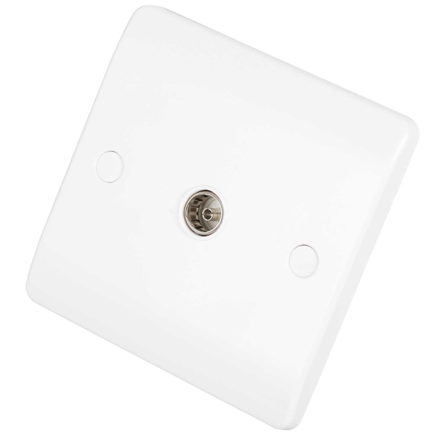 Scolmore Click Mode 1 Gang Non Isolated Coaxial Socket White (CMA065) | CEF