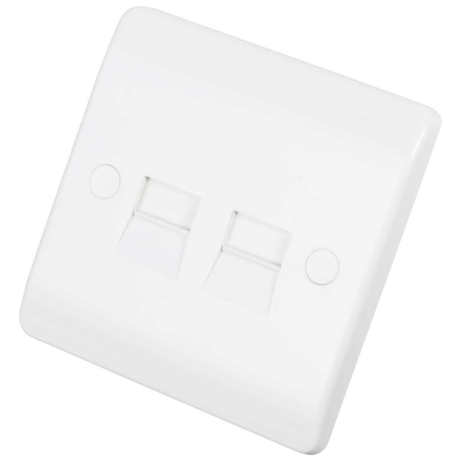 Scolmore Click Mode 2 Gang Secondary Telephone Socket White (CMA127) | CEF