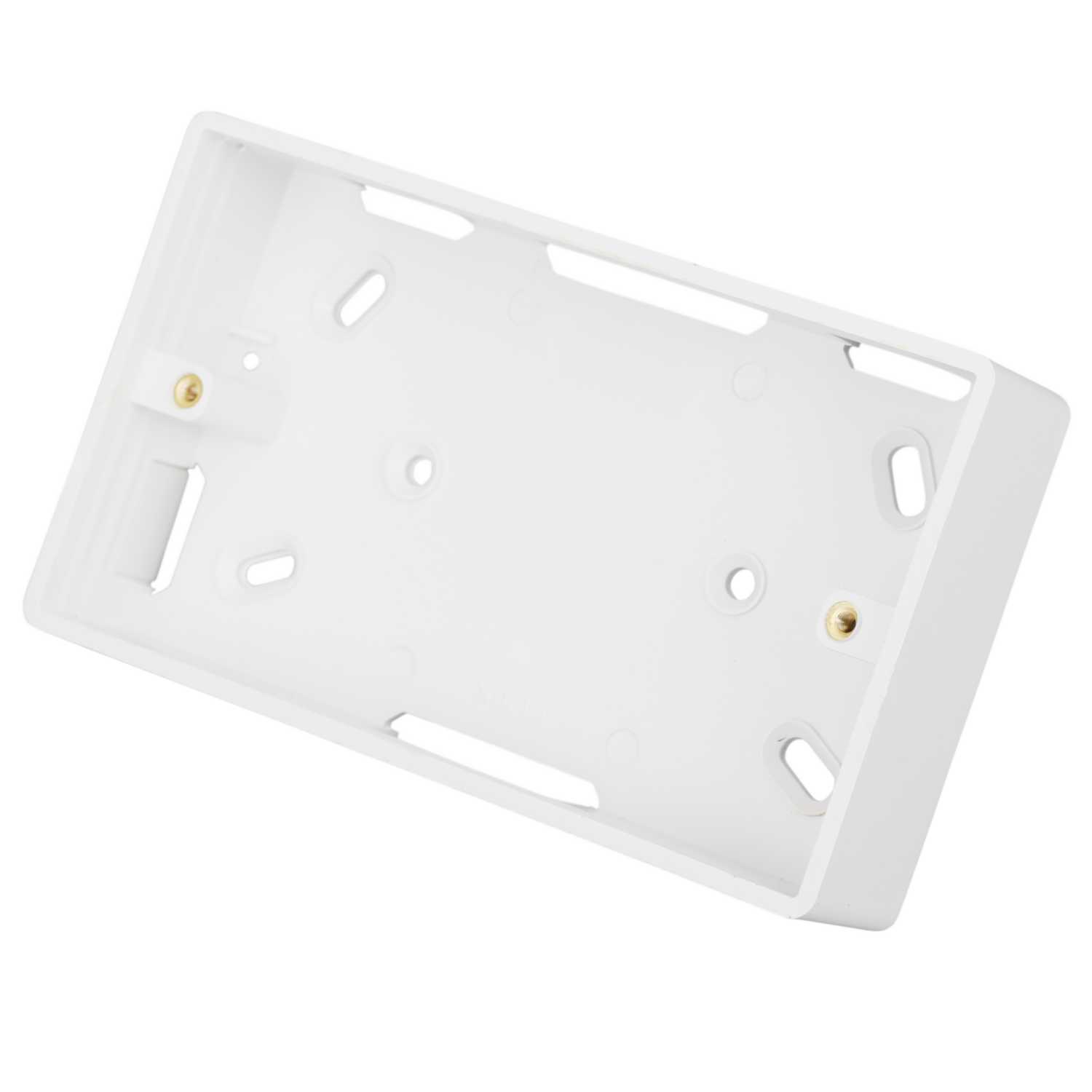 Scolmore Click Mode 2 Gang 29mm PVC Surface Box with Trunking Knockout ...