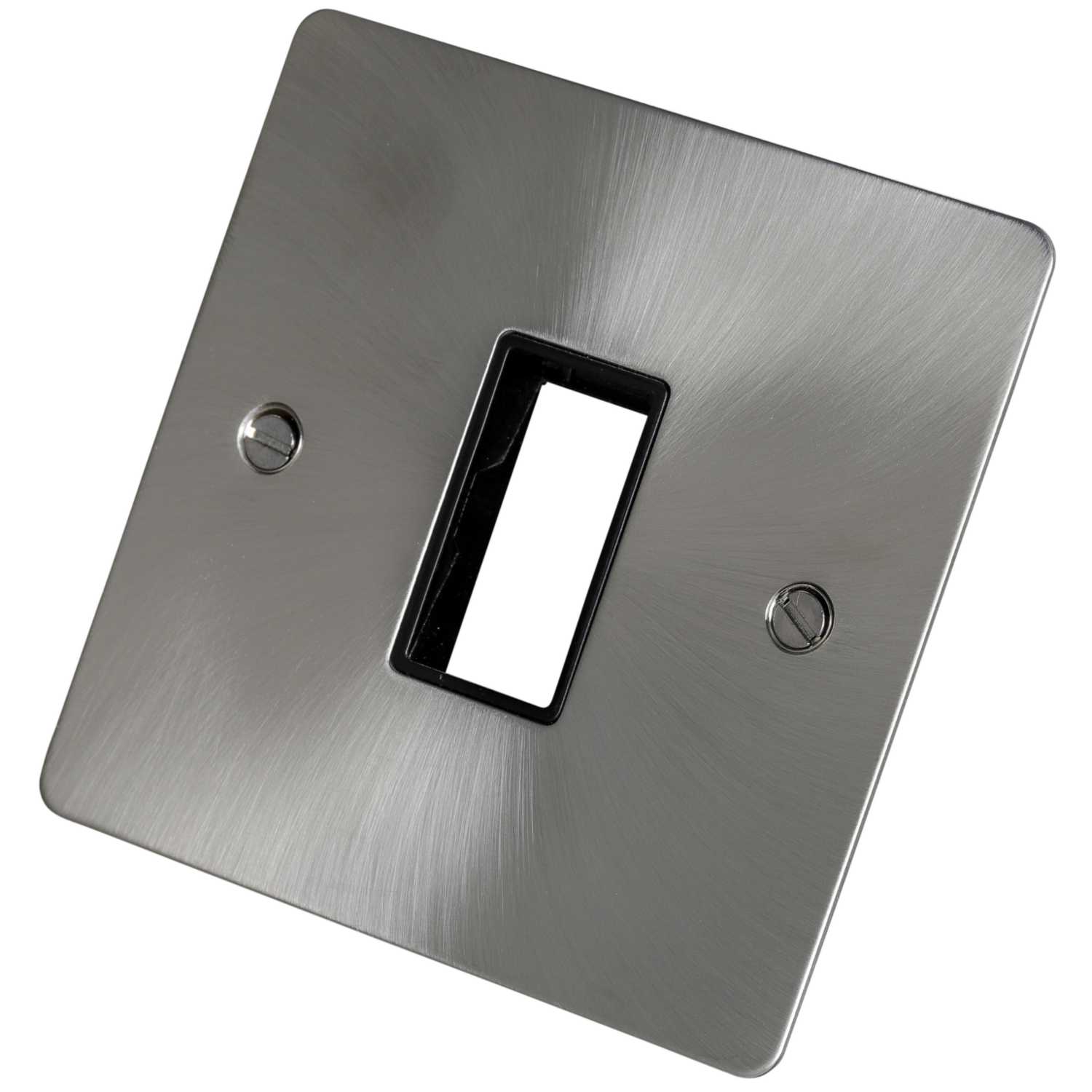 Scolmore Click Define 1 Gang 1 Minigrid Module Front Plate Black Insert ...