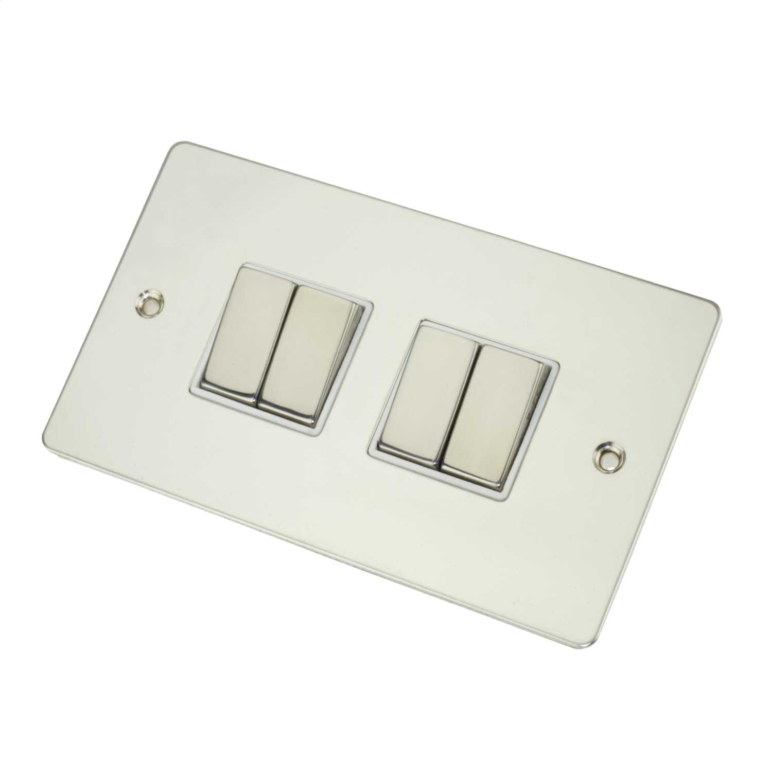 Scolmore Click Define 10A 4 Gang 2 Way Light Switch White Insert ...