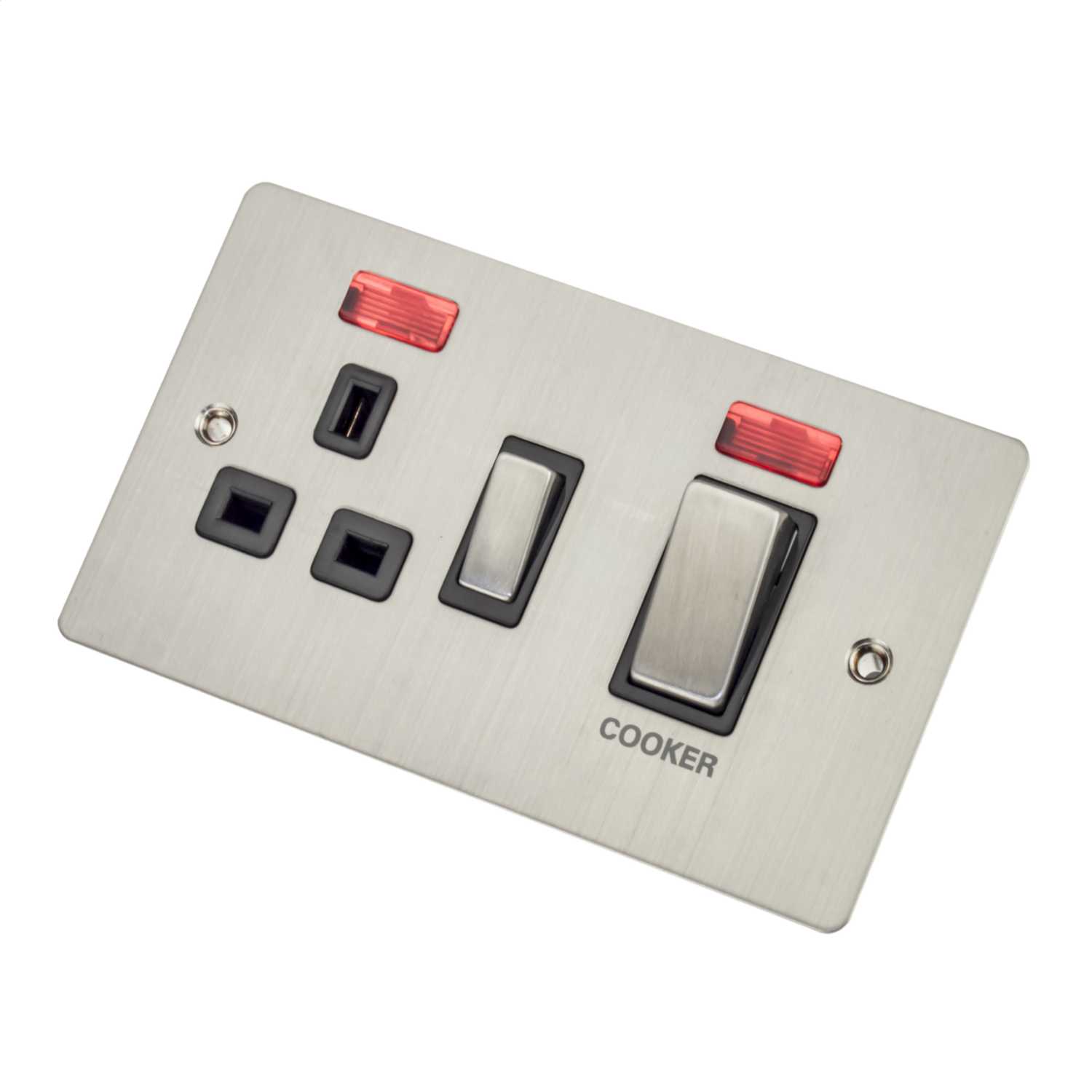 Scolmore Click Define 45A Cooker Control Unit with Neon Black Insert ...