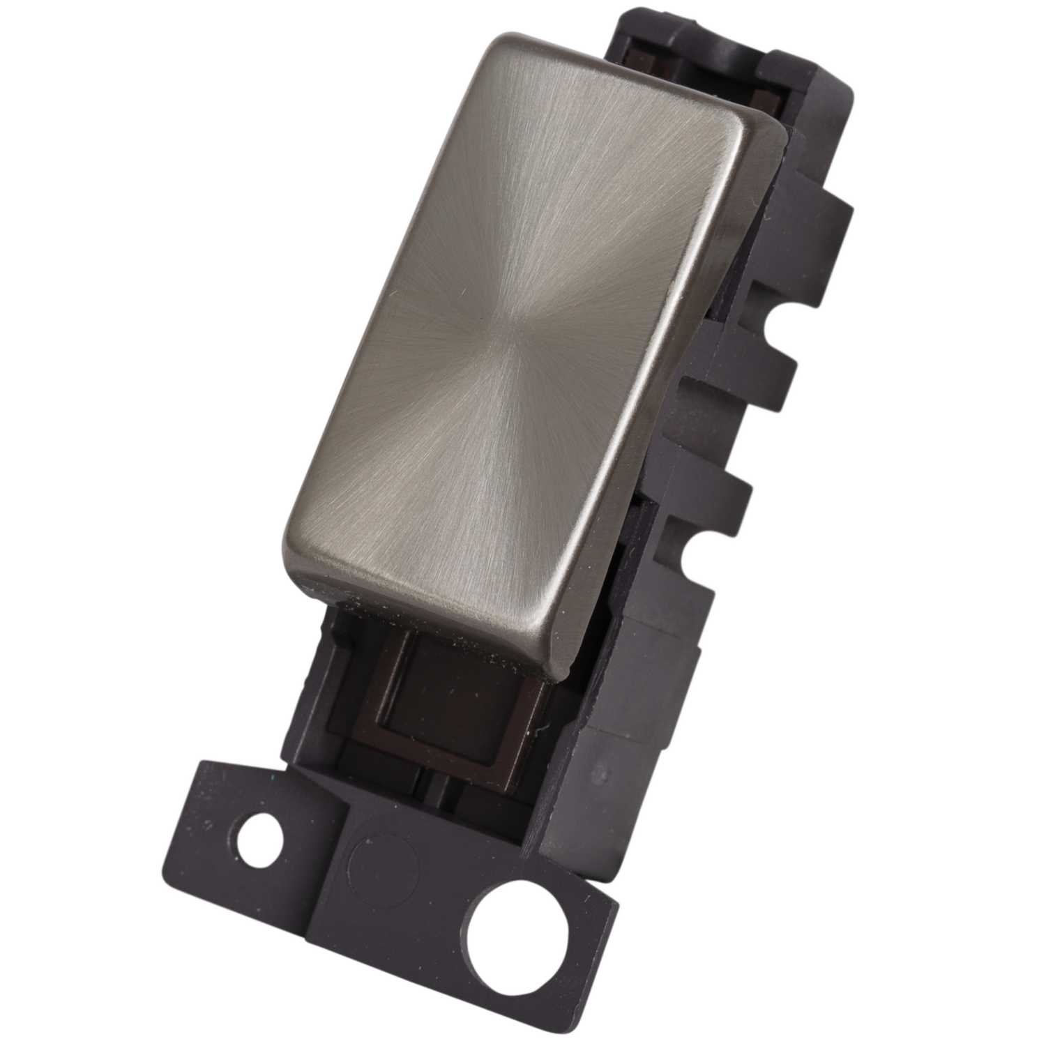 Scolmore Click Mini Grid 10A 2 Way Retractive Switch Module Brushed ...