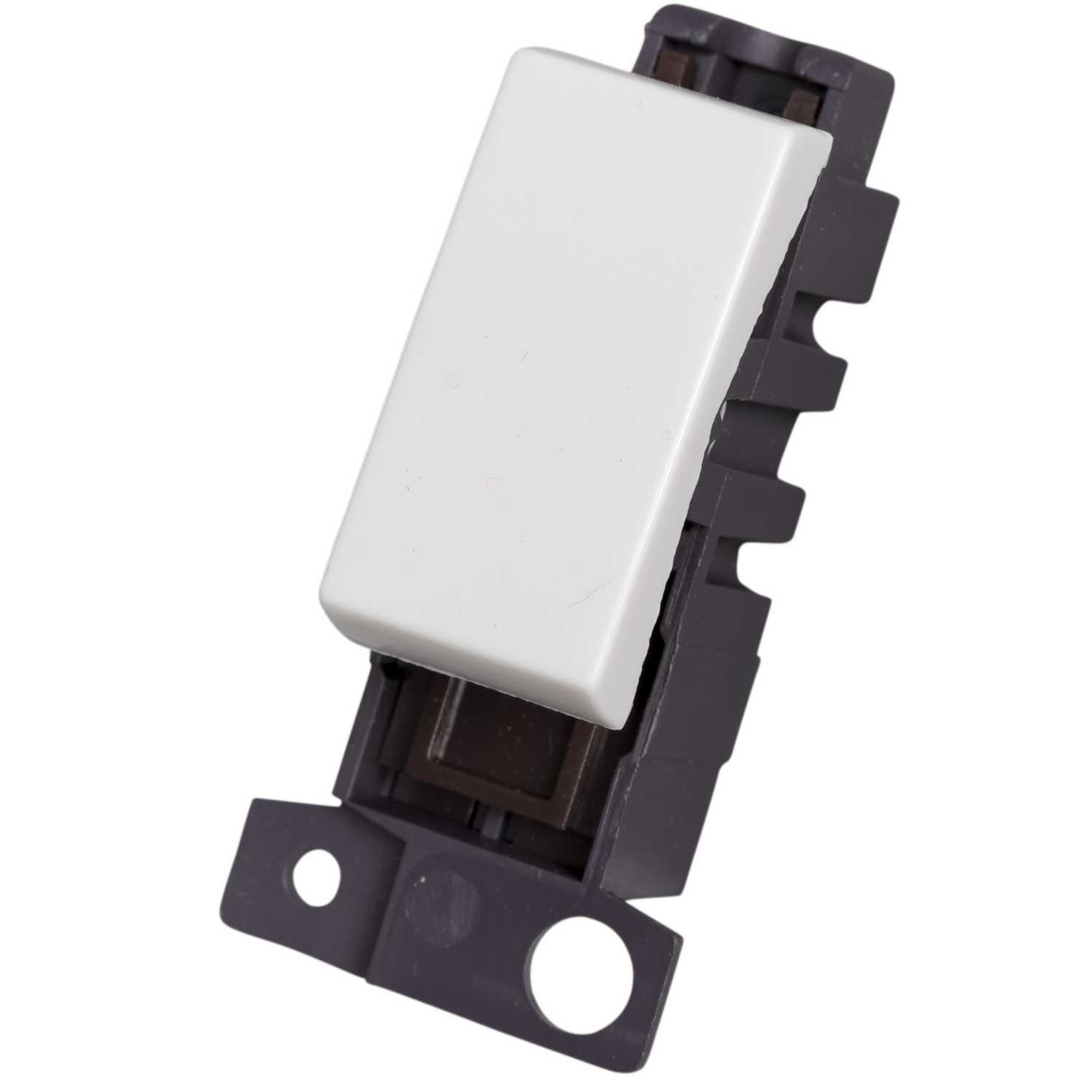 Scolmore Click Mini Grid 10A 2 Way Retractive Switch Module White ...