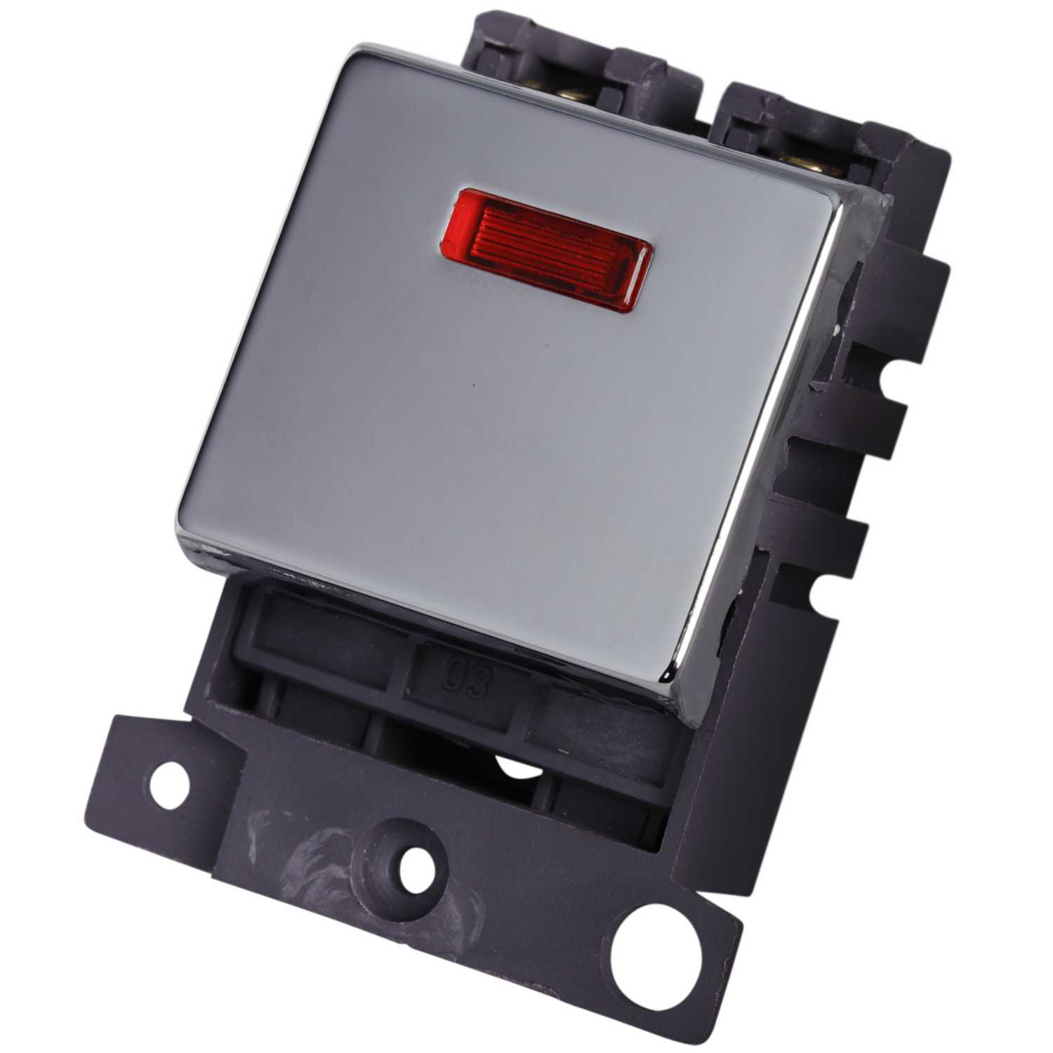 Scolmore Click Mini Grid 20A Double Pole Switch Module with Neon ...