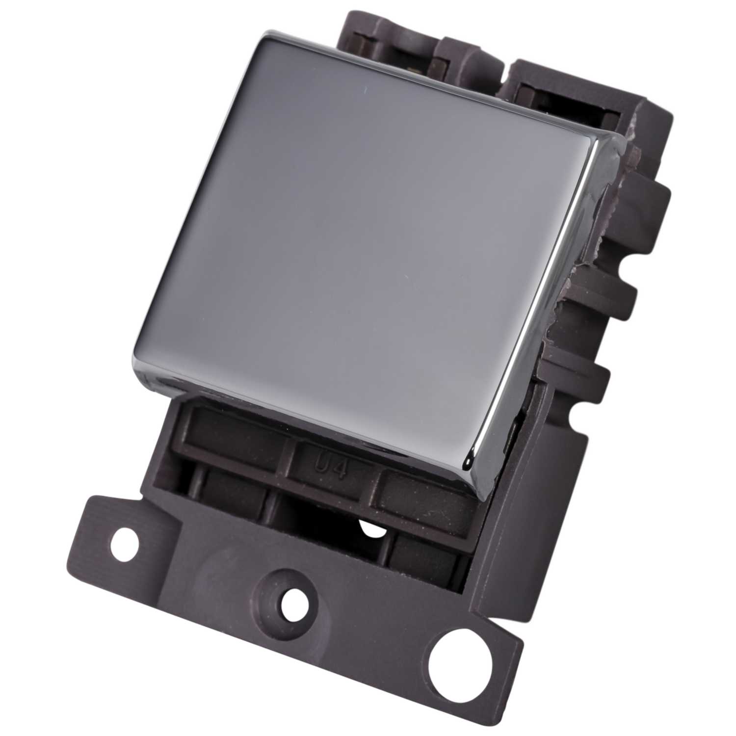 Scolmore Click Mini Grid 20A 2 Way Switch Module Polished Chrome ...