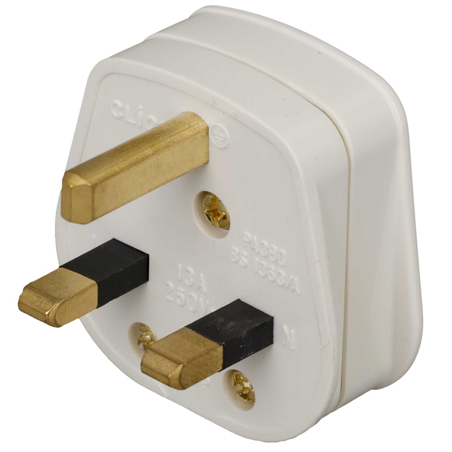 Scolmore Click Mode 13A 3 Pin Non Standard Plug White (PA380WH) | CEF