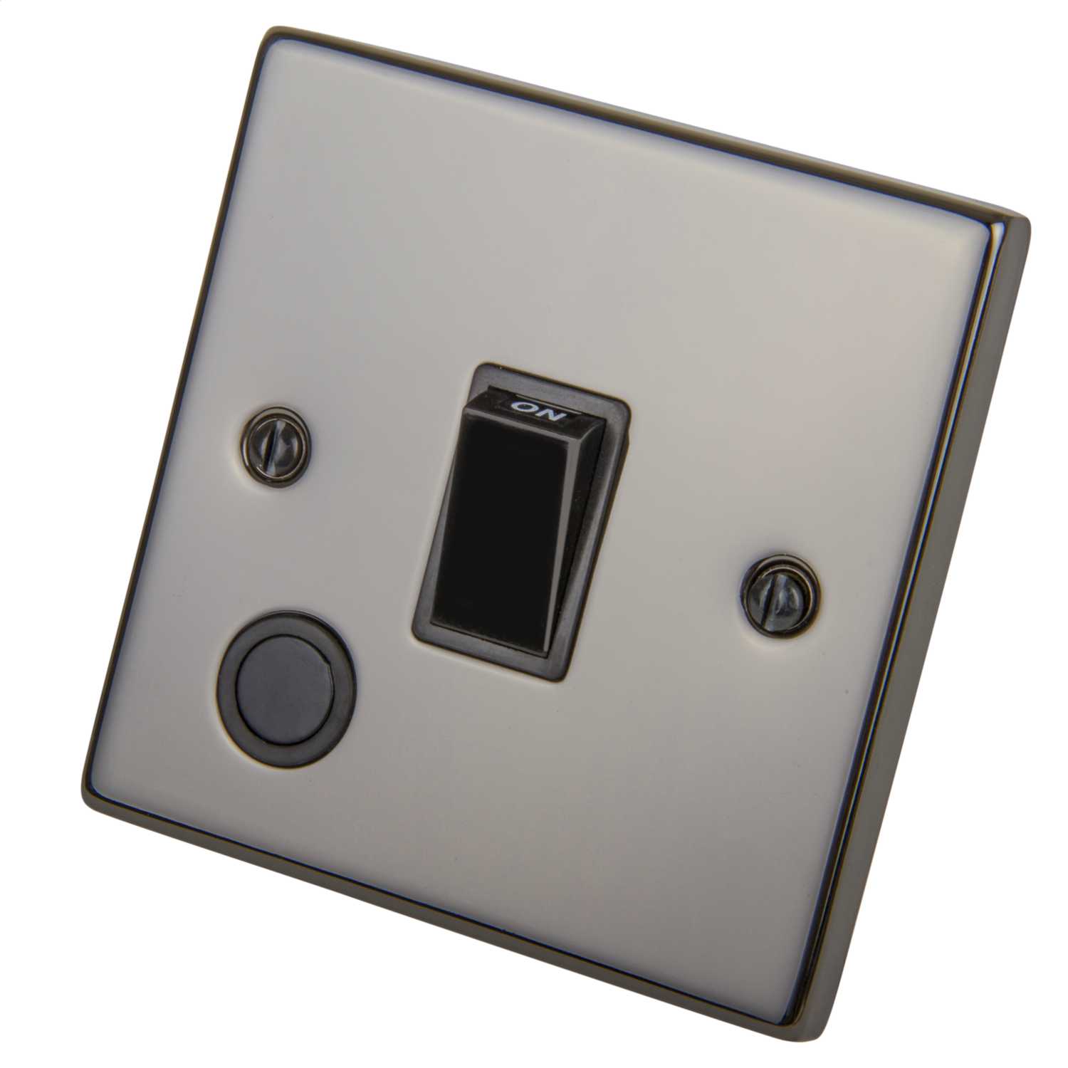 Scolmore Click Deco 20A DP 1 Gang Switch with Flex Outlet Black Insert ...