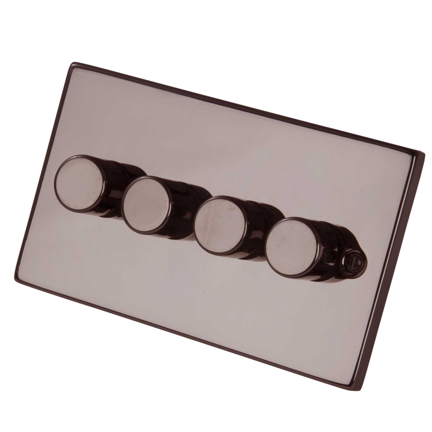Scolmore Click Deco 400W 4 Gang 2 Way Dimmer Switch Black Nickel ...