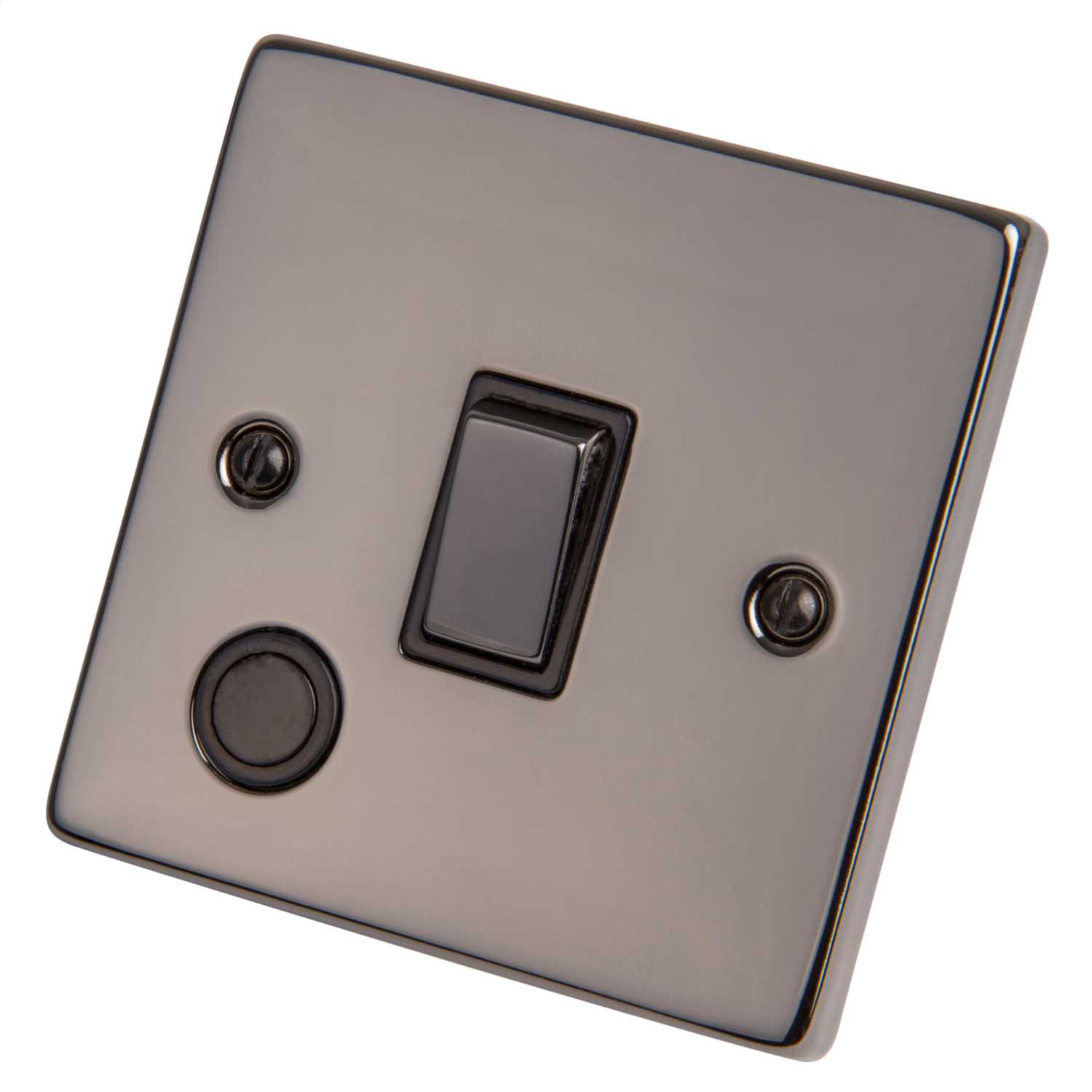 Scolmore Click Deco 20A DP 1 Gang Switch with Flex Outlet Metal / Black ...