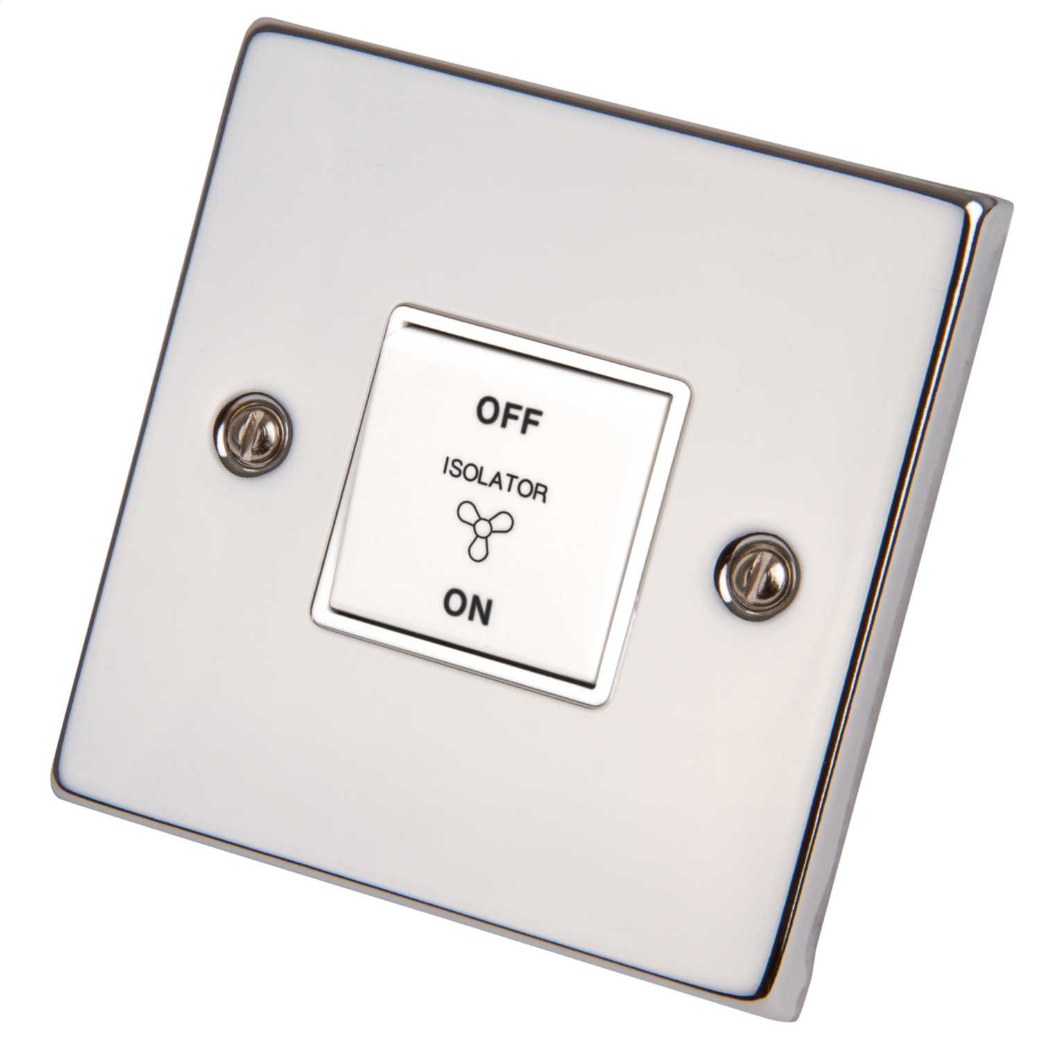 Scolmore Click Deco 10A Triple Pole Fan Isolator Switch White Insert ...