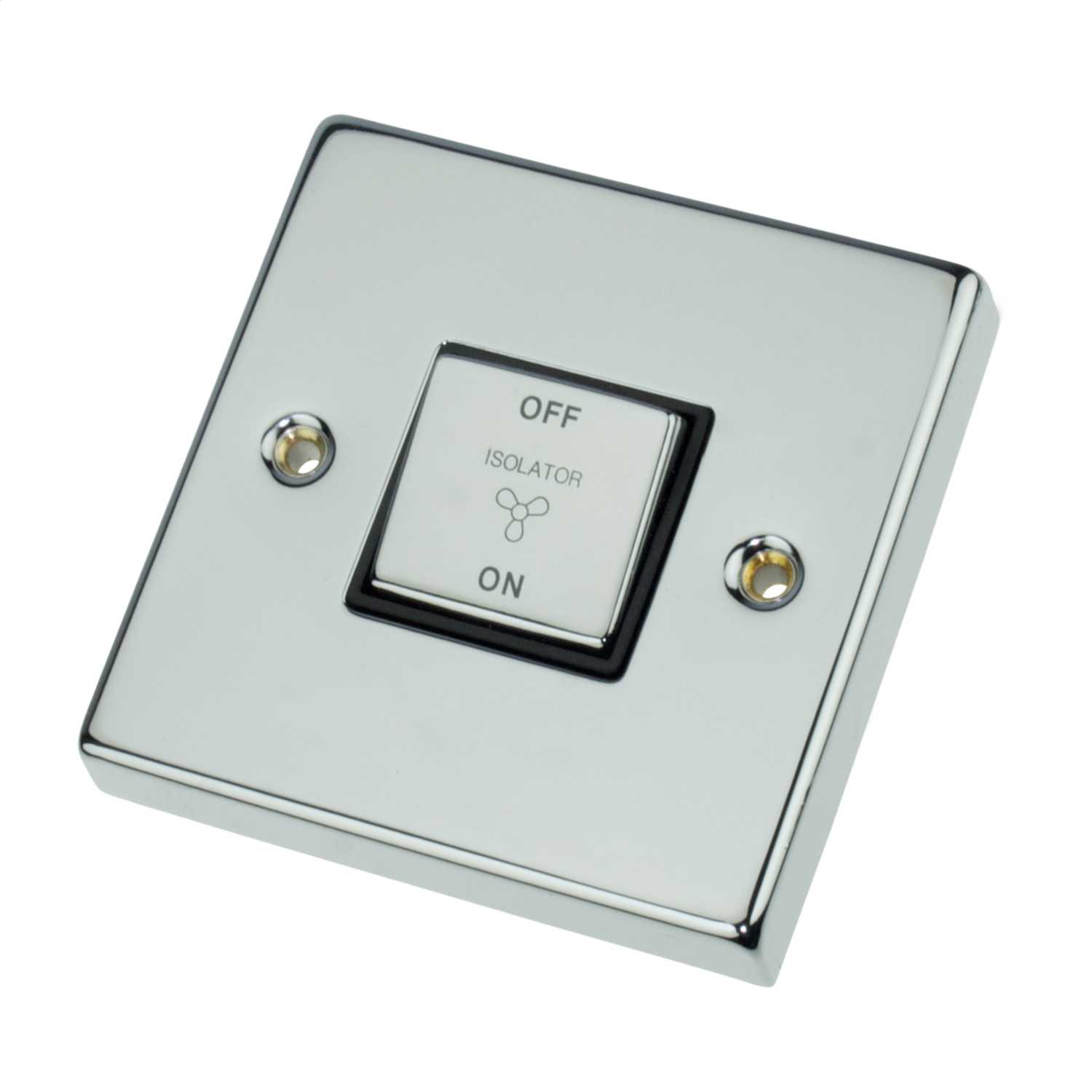 Scolmore Click Deco 10A Triple Pole Fan Isolator Switch Metal / Black ...