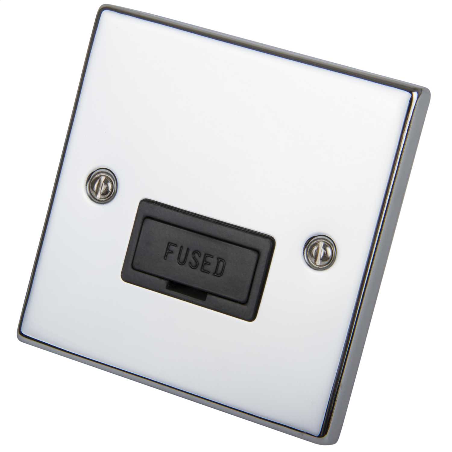 Scolmore Click Deco 13A Unswitched Fused Spur Black Insert Polished ...