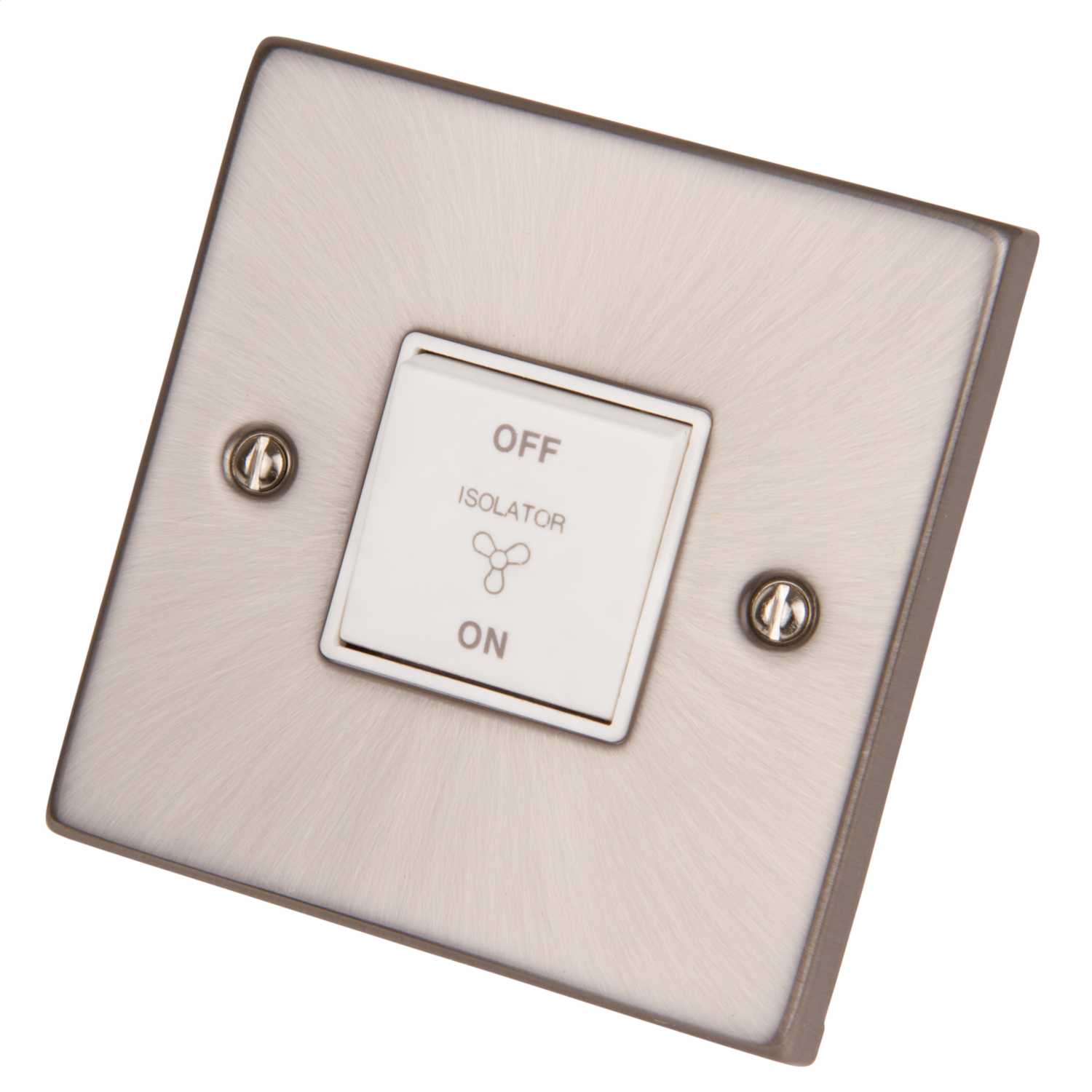 Scolmore Click Deco 10A Triple Pole Fan Isolator Switch White Insert ...