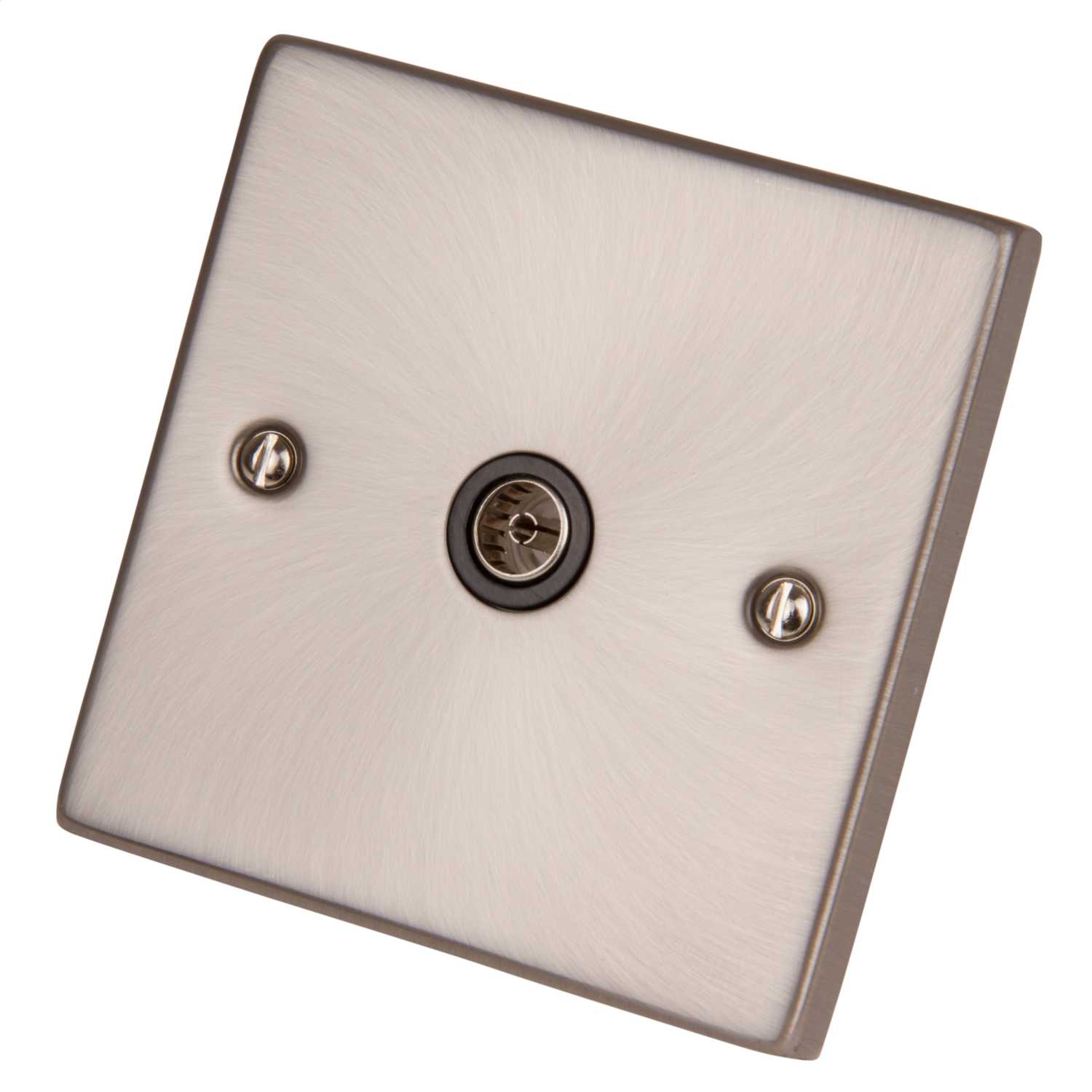 Scolmore Click Deco 1 Gang Non Isolated Coaxial Socket Black Insert ...