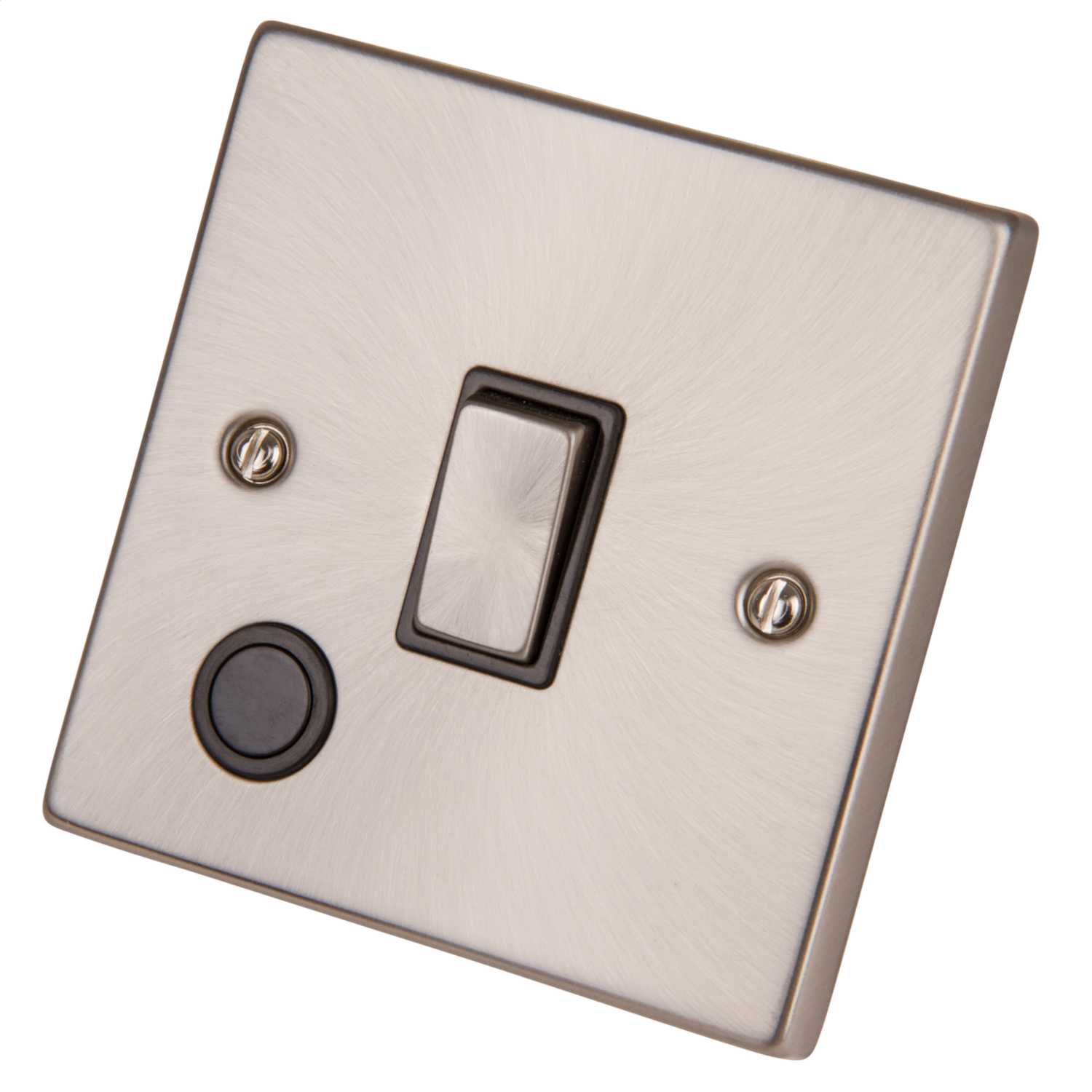 Scolmore Click Deco 20A DP 1 Gang Switch with Flex Outlet Metal / Black ...