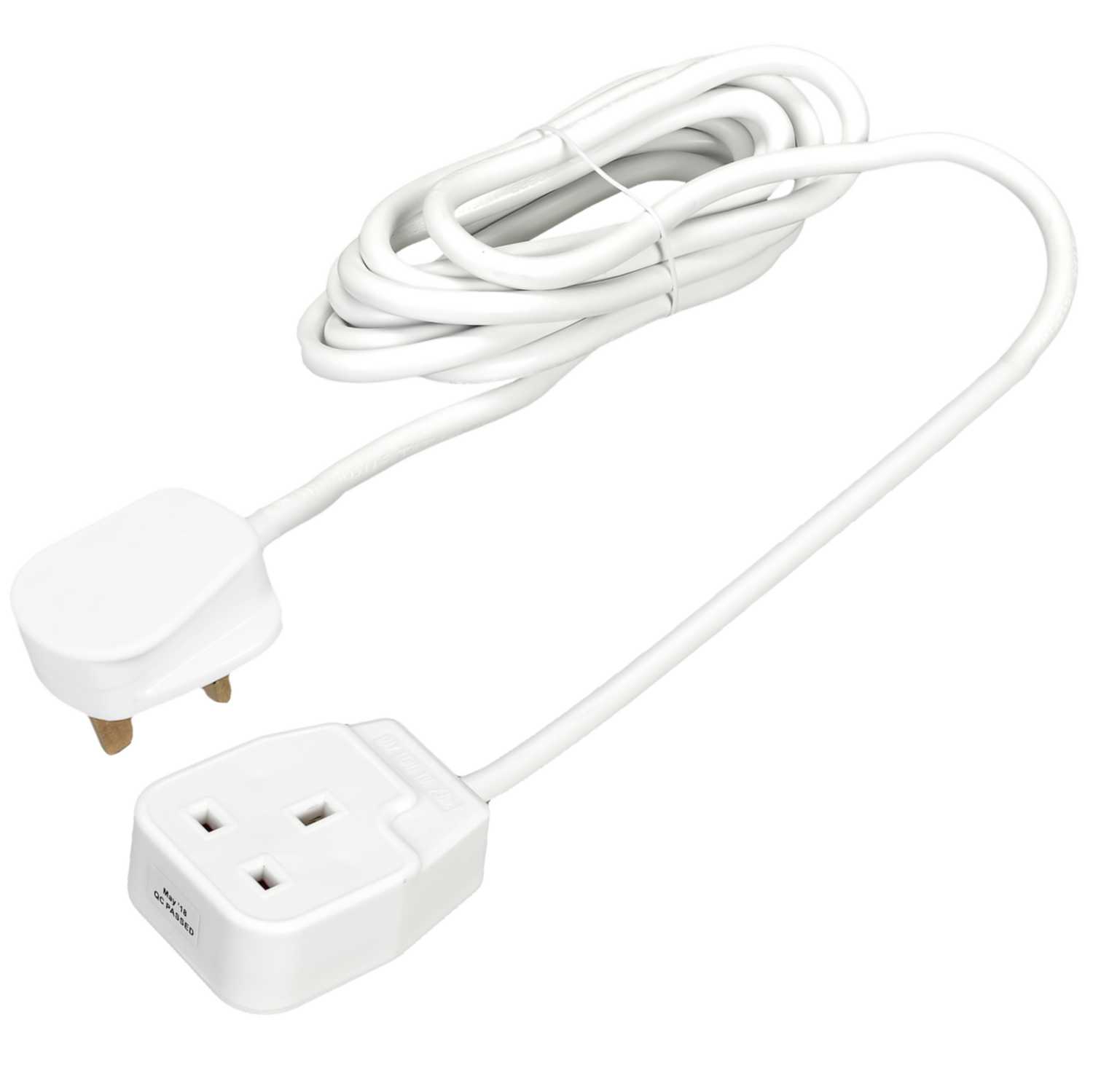 LGA Selectric 13A 3m 230V 1 Gang Unswitched Extension Lead White (9128 ...