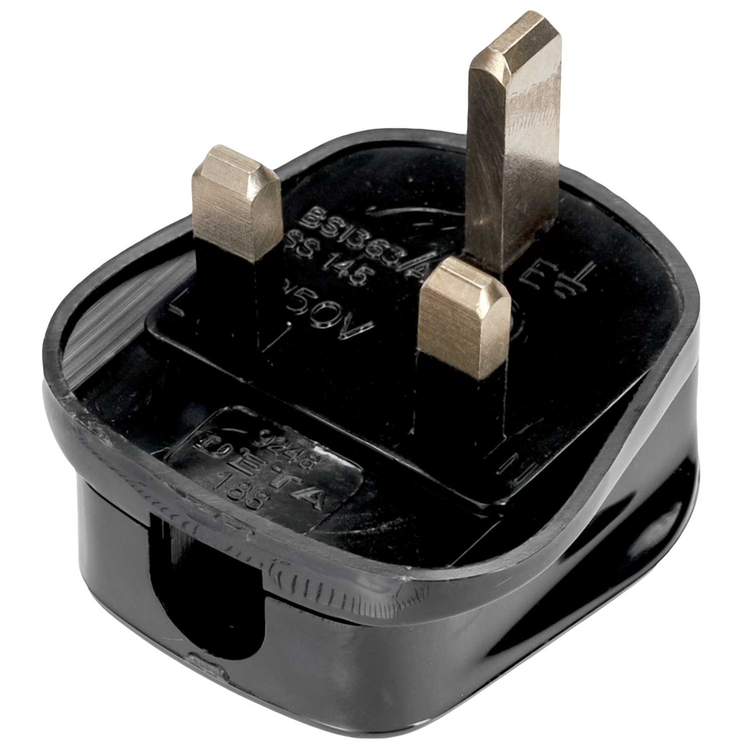 LGA Selectric 13A 3 Pin Resilient Plug Top Black (LG102B) | CEF