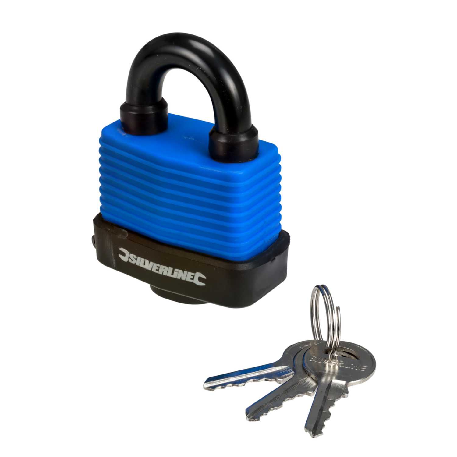 Silverline 84mm Weather Resistant Padlock Brass (598493) | CEF
