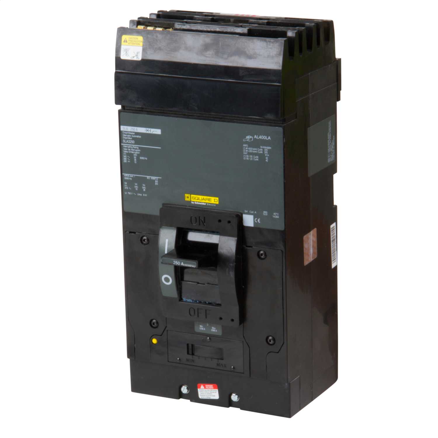 Schneider Square D I-Line 250A Triple Pole 36kA Plug On MCCB (SLA3250 ...