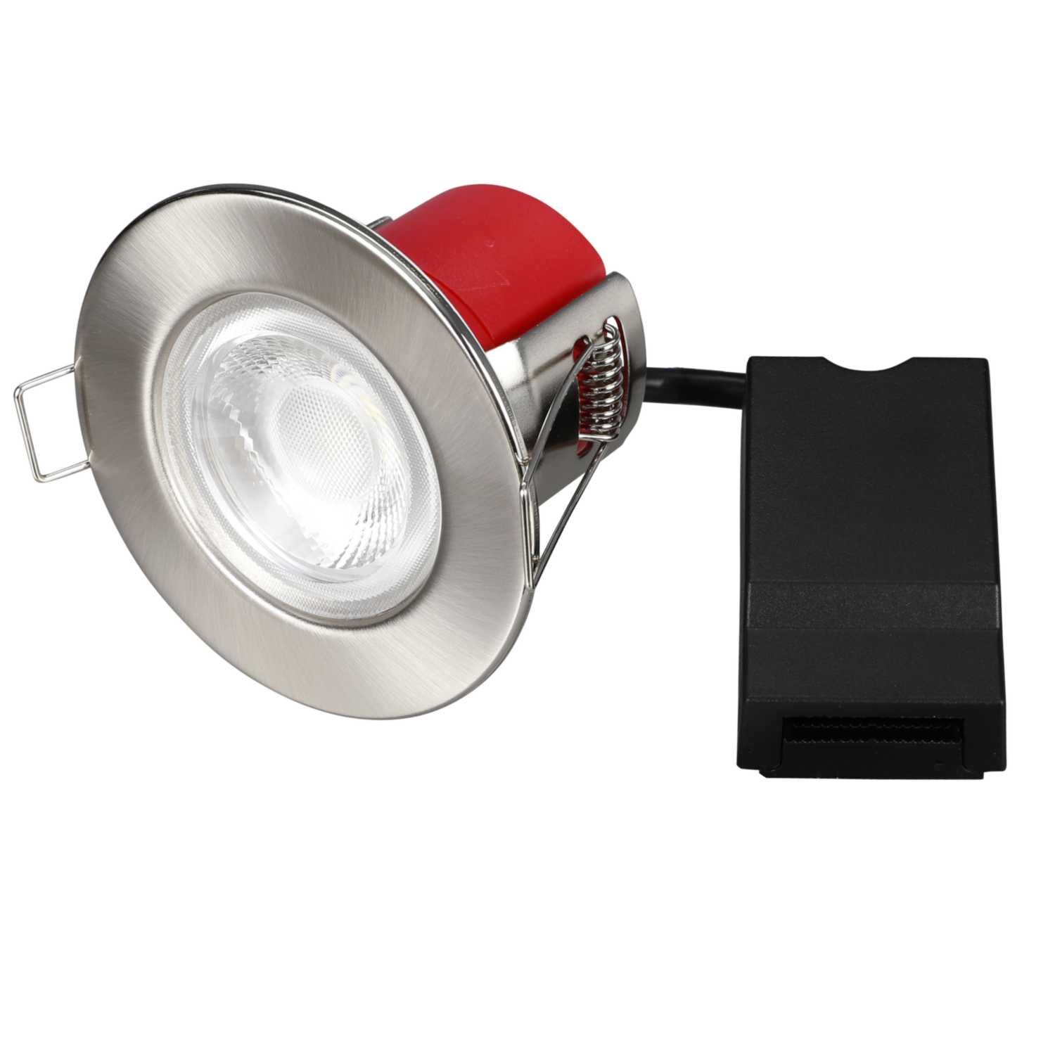 Xcite 5W LED Dimmable Mini Fire Rated Downlight Satin Nickel 3000K ...