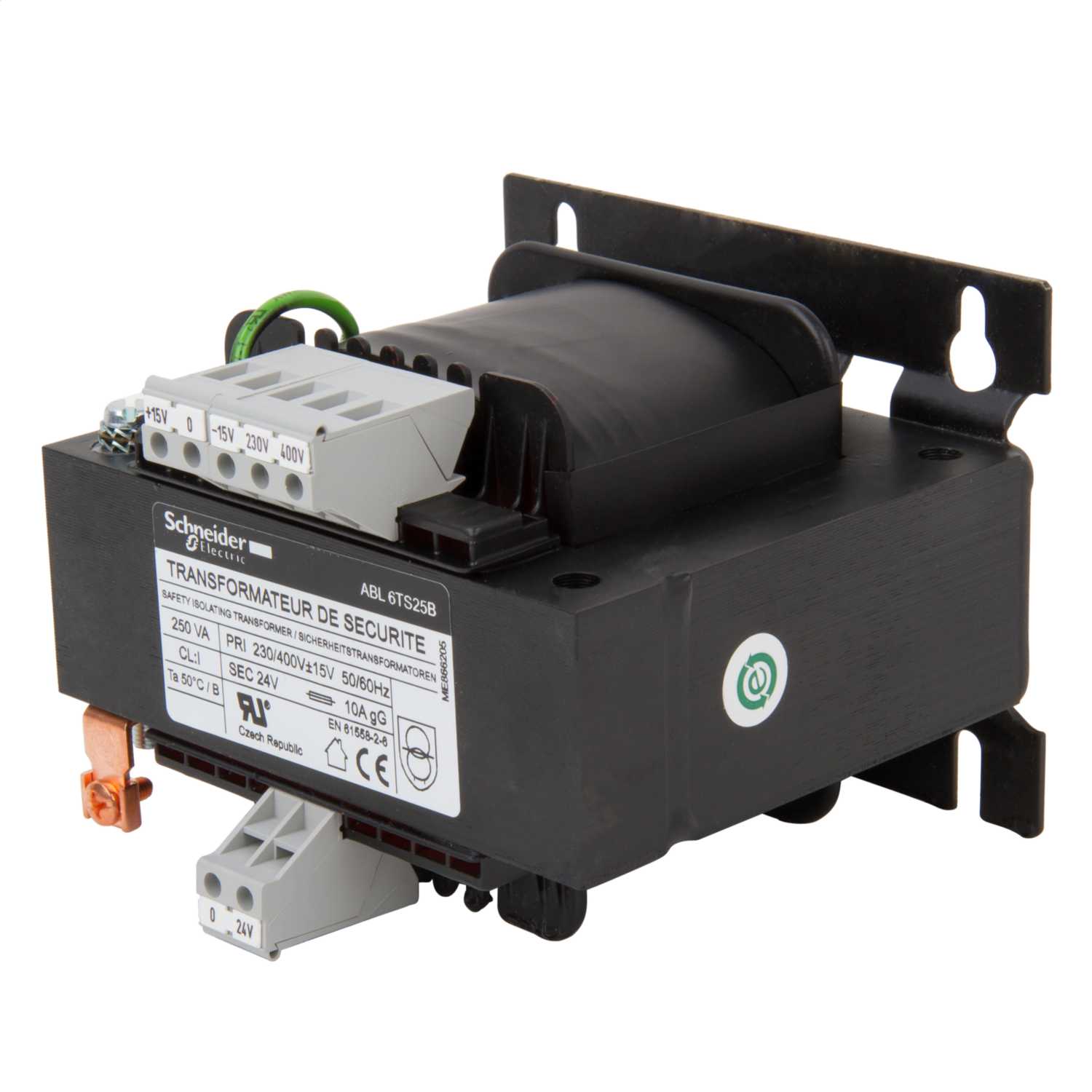 Schneider Telemecanique 230V / 400V Input to 24V Output 250VA Safety Transformer (ABL6TS25B) | CEF