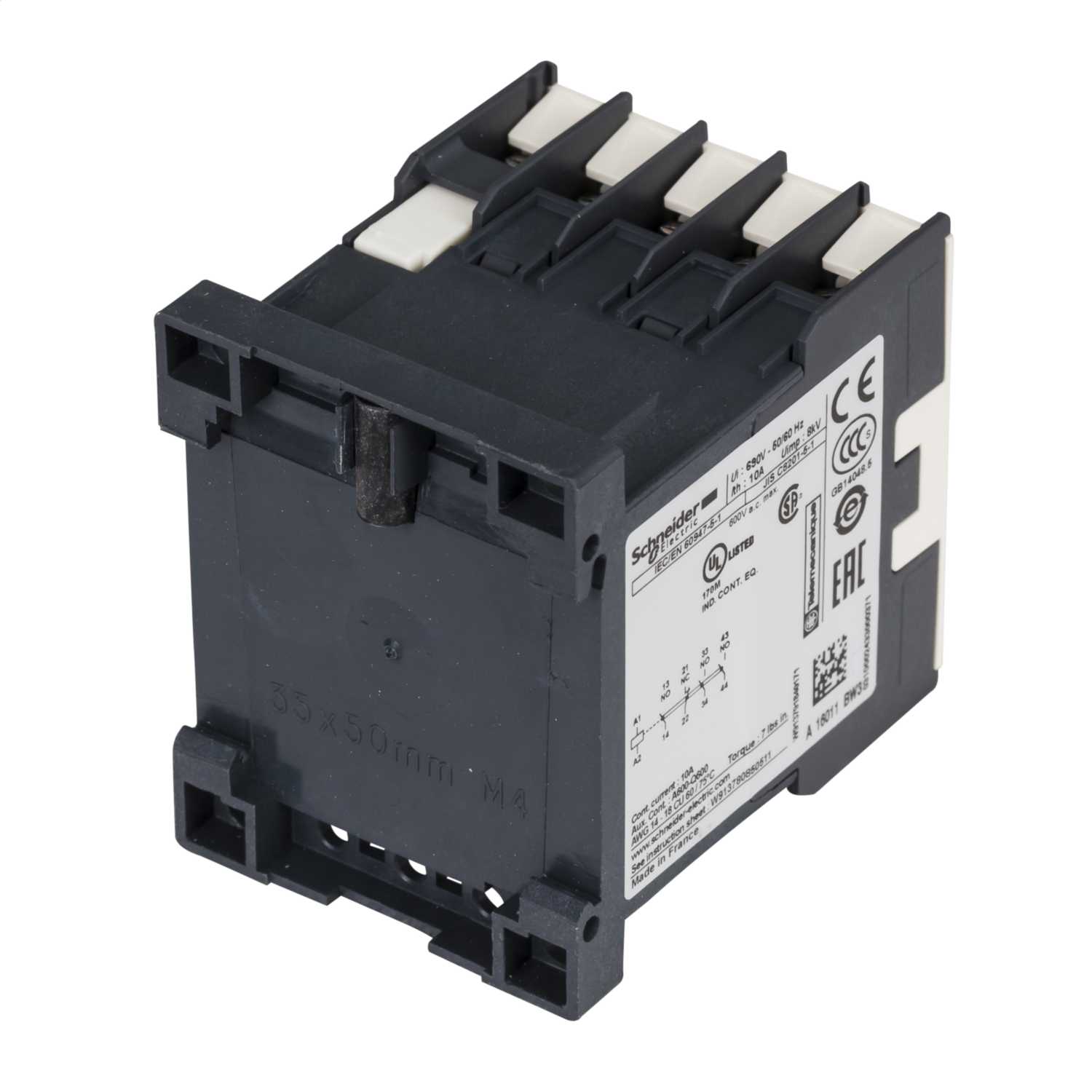 Schneider Telemecanique 24V DC Control Relay 3 NO + 1 NC Contacts ...