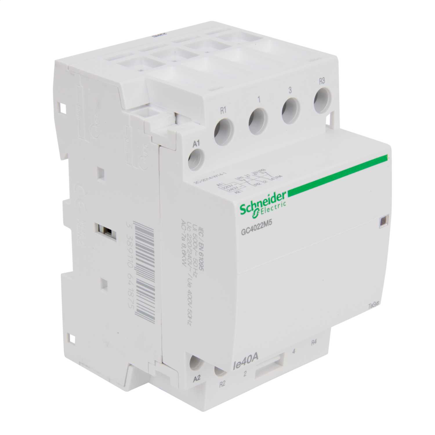 Schneider Telemecanique TeSys GC 40A 220V AC 4 Pole Contactor with 2 NO ...