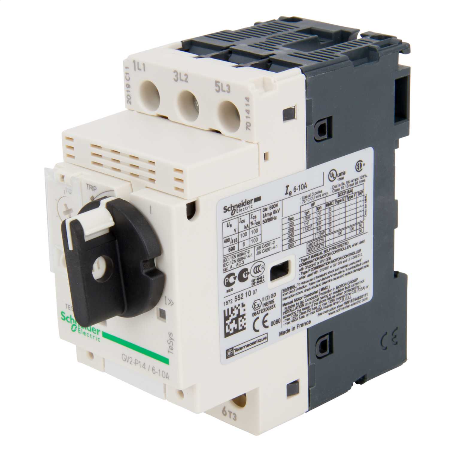 Schneider Telemecanique 6A to 10A 100kA Thermal Magnetic Circuit ...