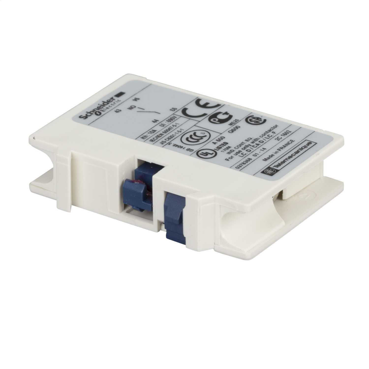 Schneider Telemecanique TeSys D Auxiliary Contact Block 1 NO Contact ...