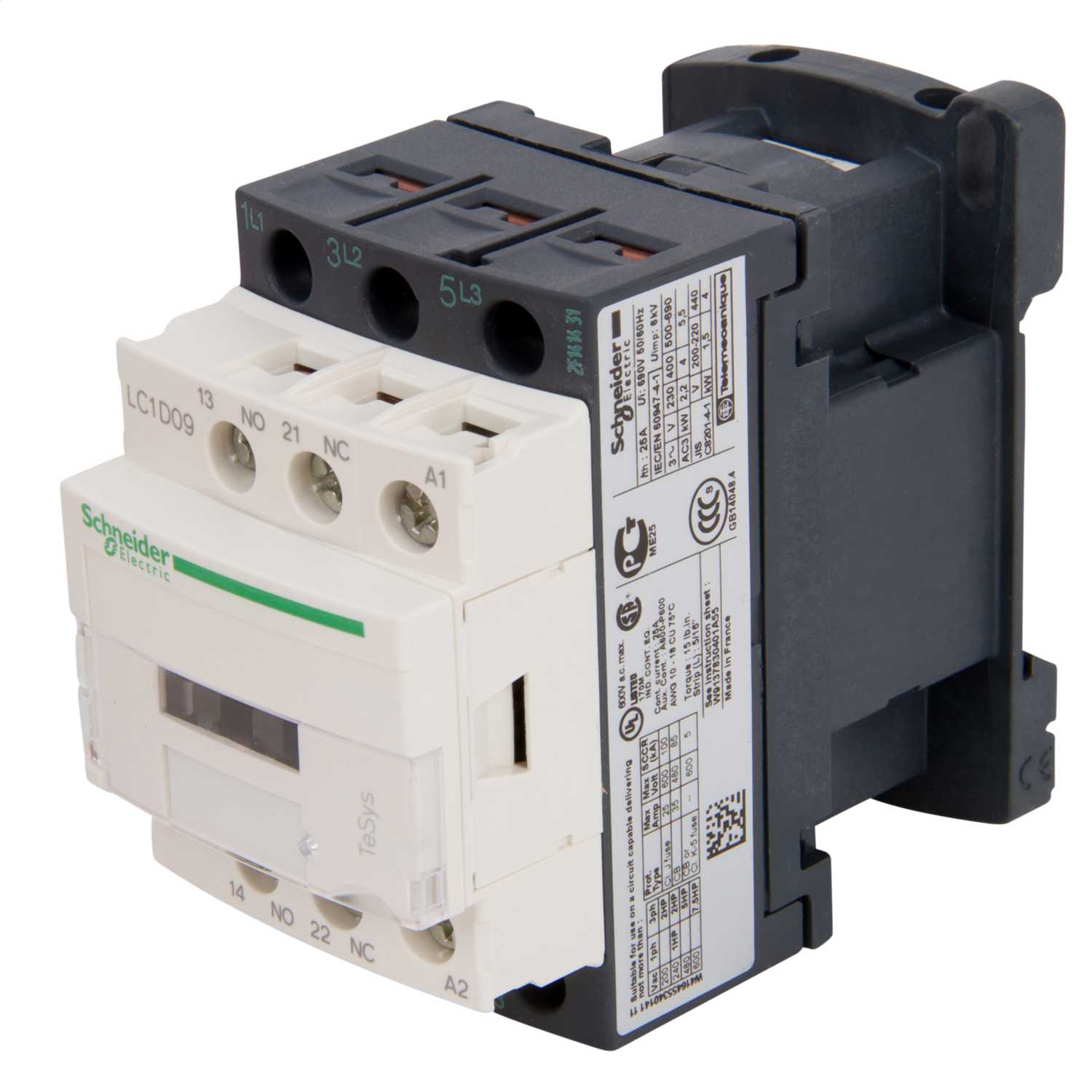 Schneider Telemecanique TeSys D 9A Contactor 3 Pole 48V AC Coil ...