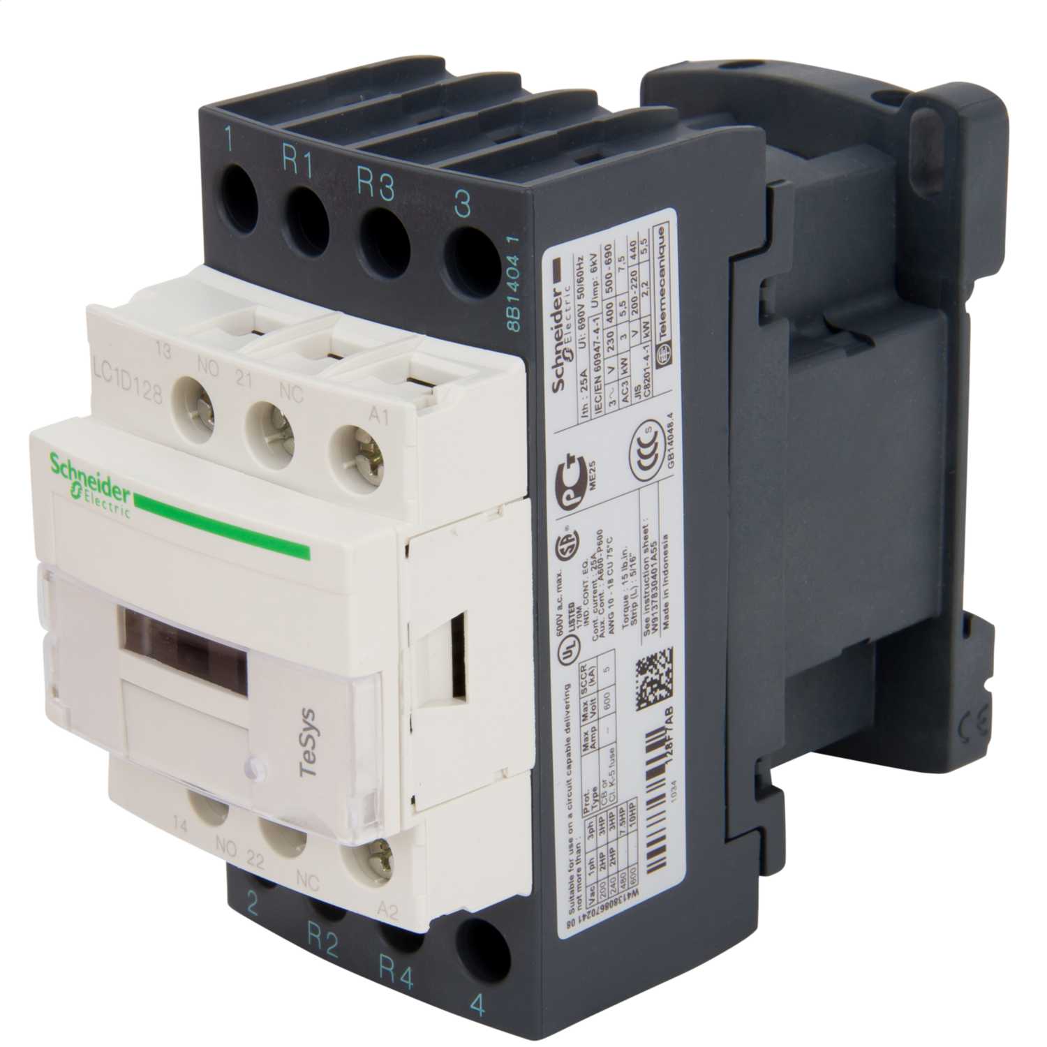Schneider Telemecanique TeSys D 25A Contactor 4 Pole 110V AC Coil ...