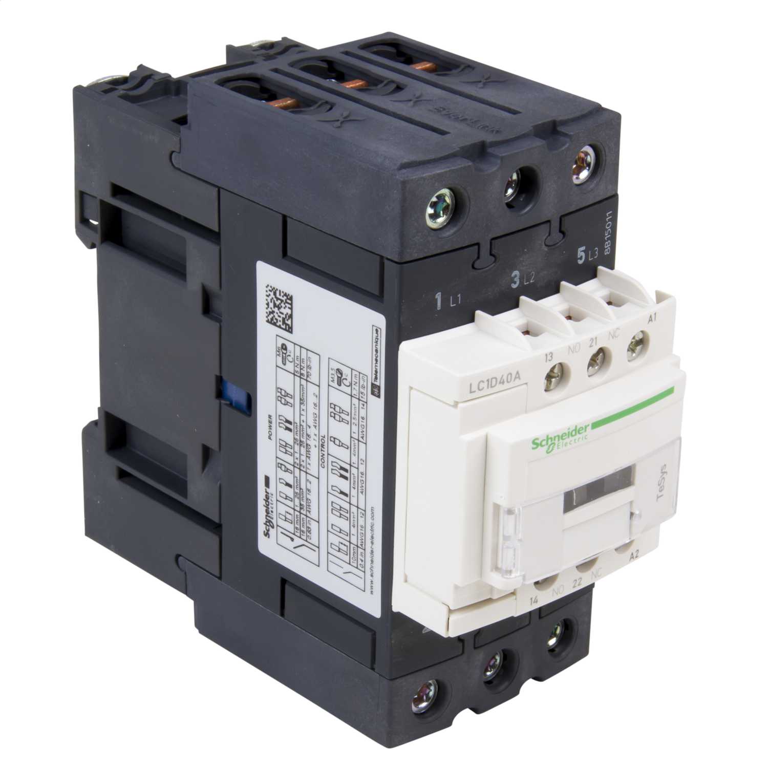 Schneider Telemecanique TeSys D 40A Contactor 3 Pole 3 NO Contacts 230V ...