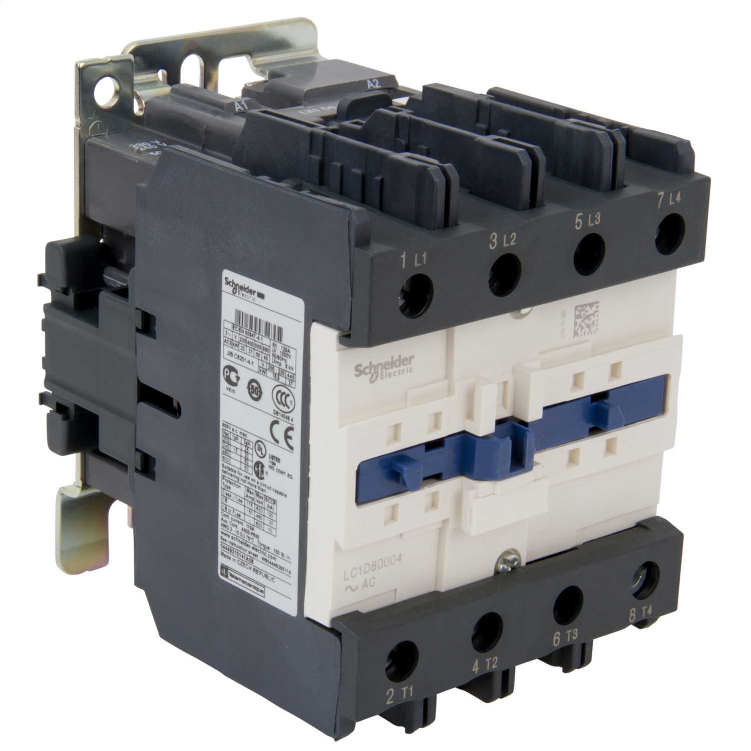Schneider Telemecanique TeSys D 125A Contactor 4 Pole 4 NO Contacts ...