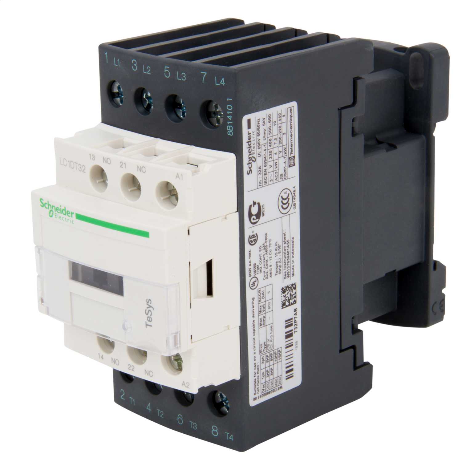 Schneider Telemecanique TeSys D 32A Contactor 4 Pole 4 NO Contacts 230V ...