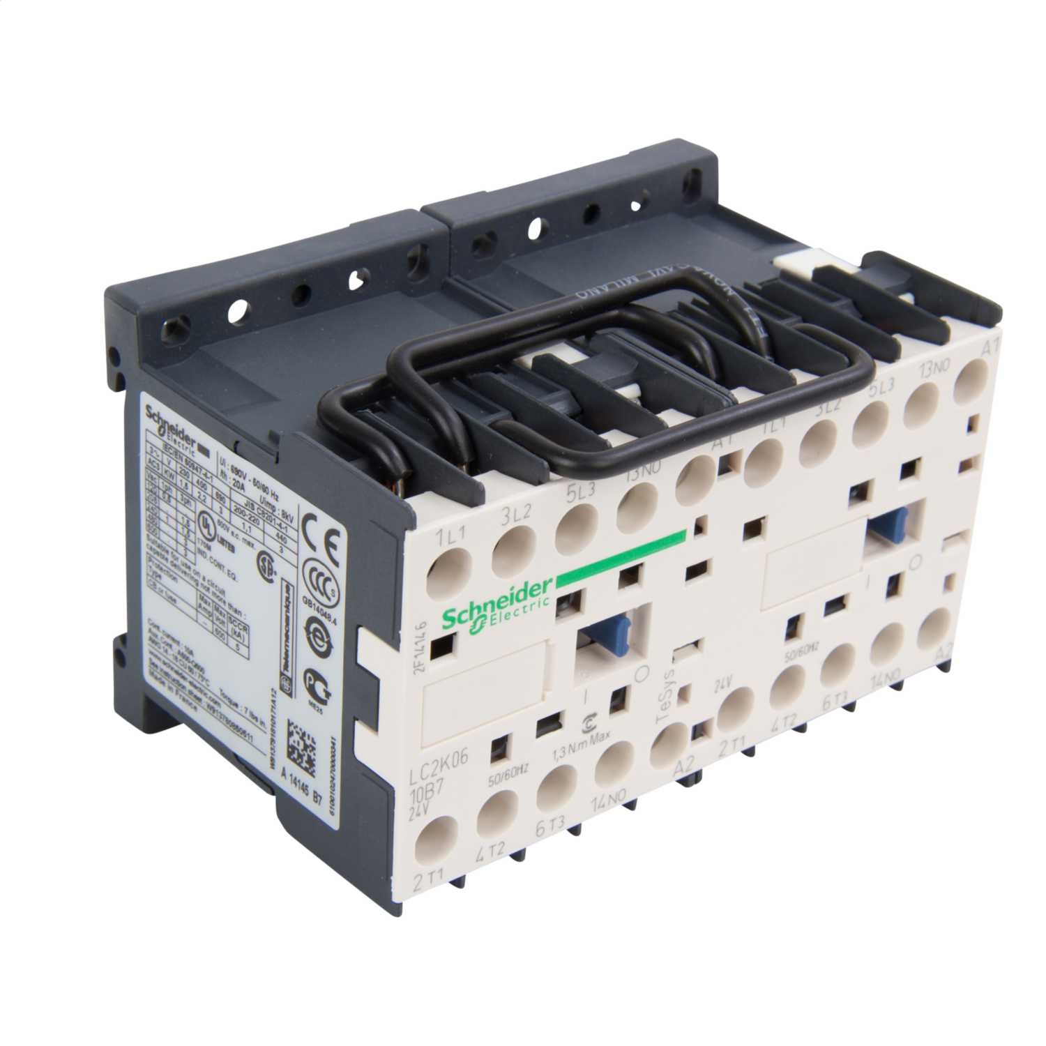 Schneider Telemecanique 9A Reversing Contactor 3 Pole 3 NO 24V AC Coil ...