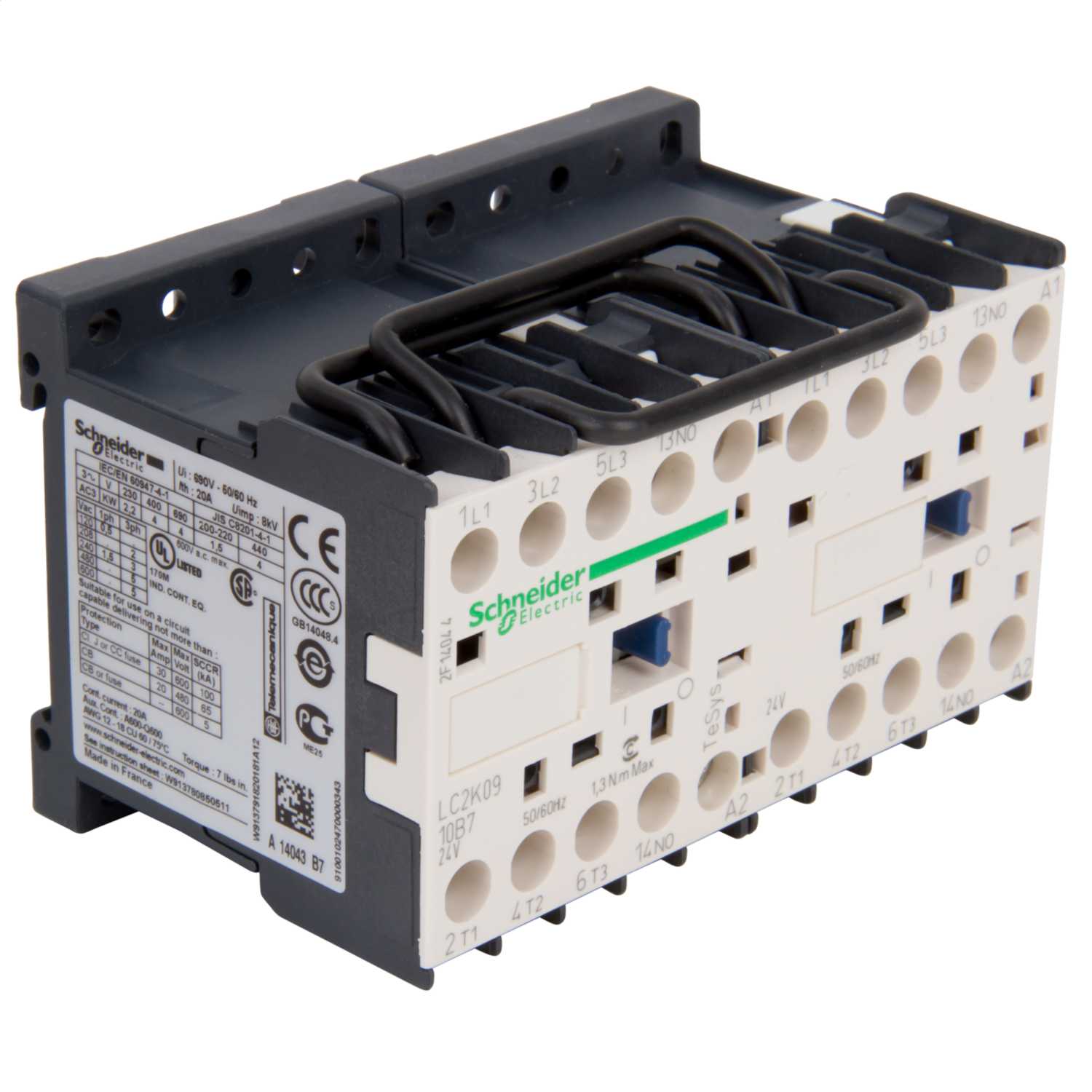 Schneider Telemecanique 9A Reversing Contactor 3 Pole 3 NO Contacts 24V ...