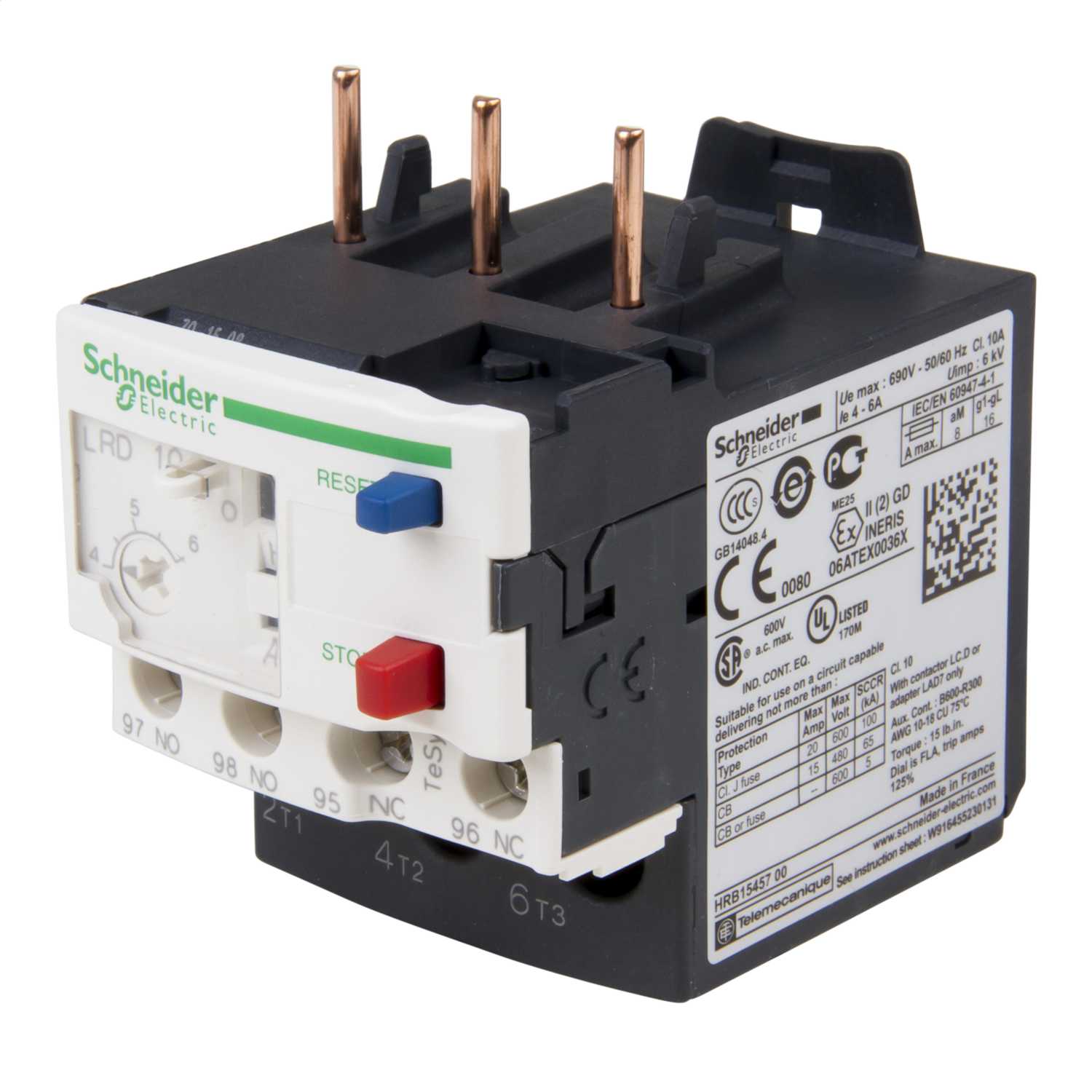 Schneider Telemecanique 4.0 to 6.0A Thermal Overload Relay (LRD10) | CEF