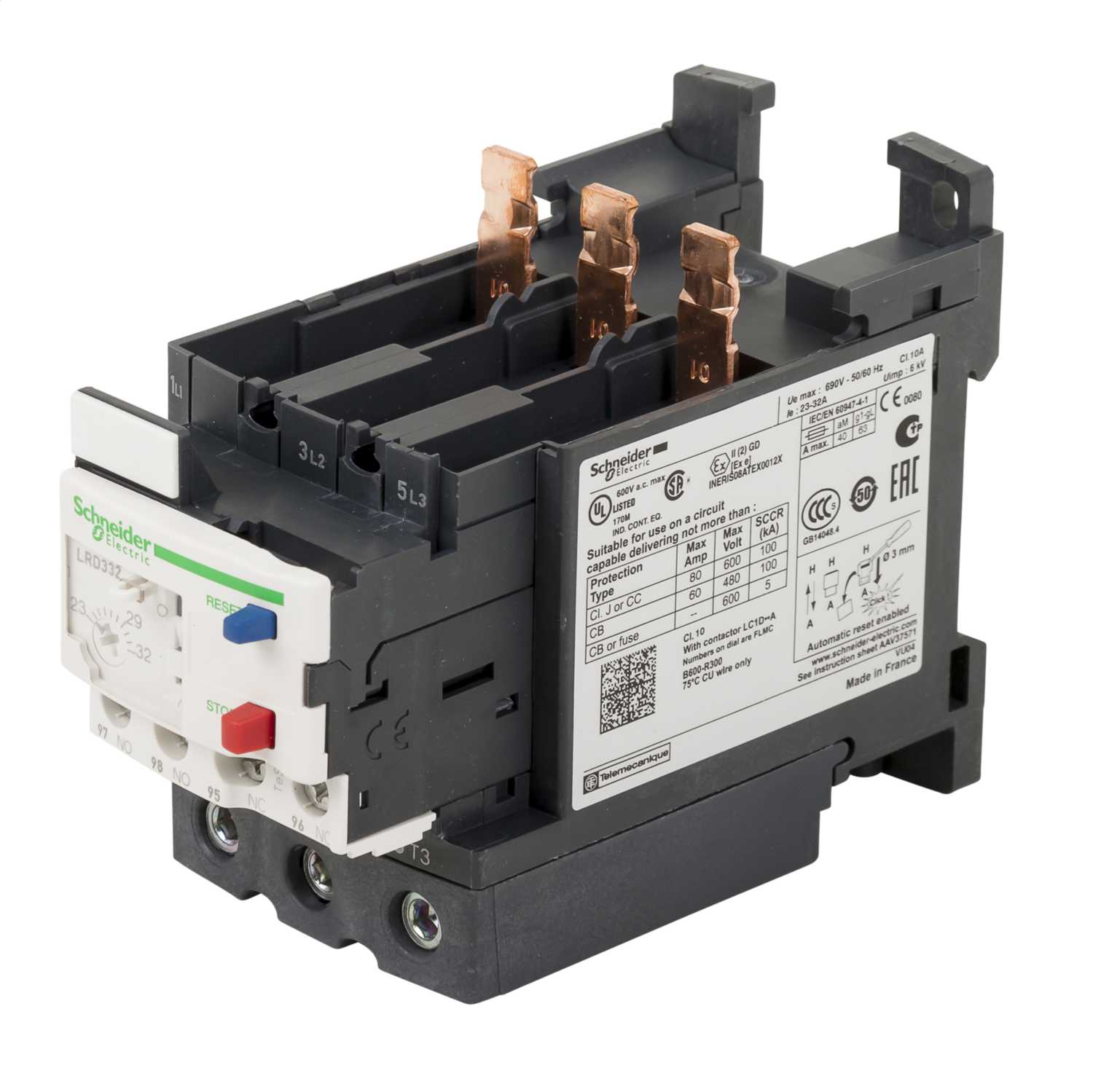 Schneider Telemecanique 23 to 32A Thermal Overload Relay (LRD332) | CEF