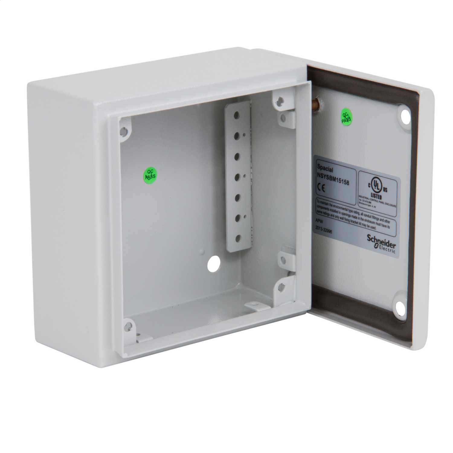 Schneider Sarel 150mm x 150mm x 80mm Steel Enclosure IP66 (NSYSBM15158 ...